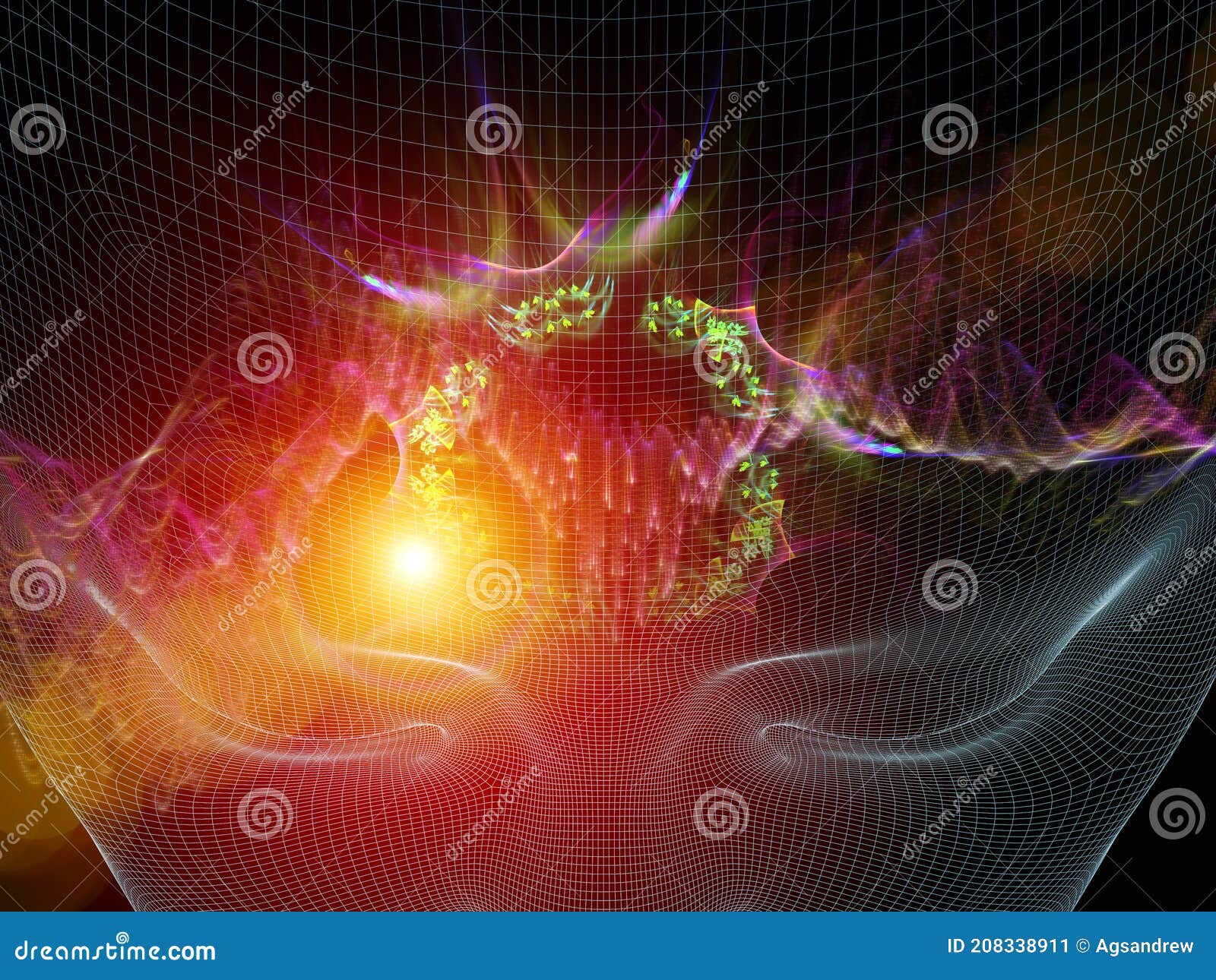 Energy of the Mind stock illustration. Illustration of human - 208338911