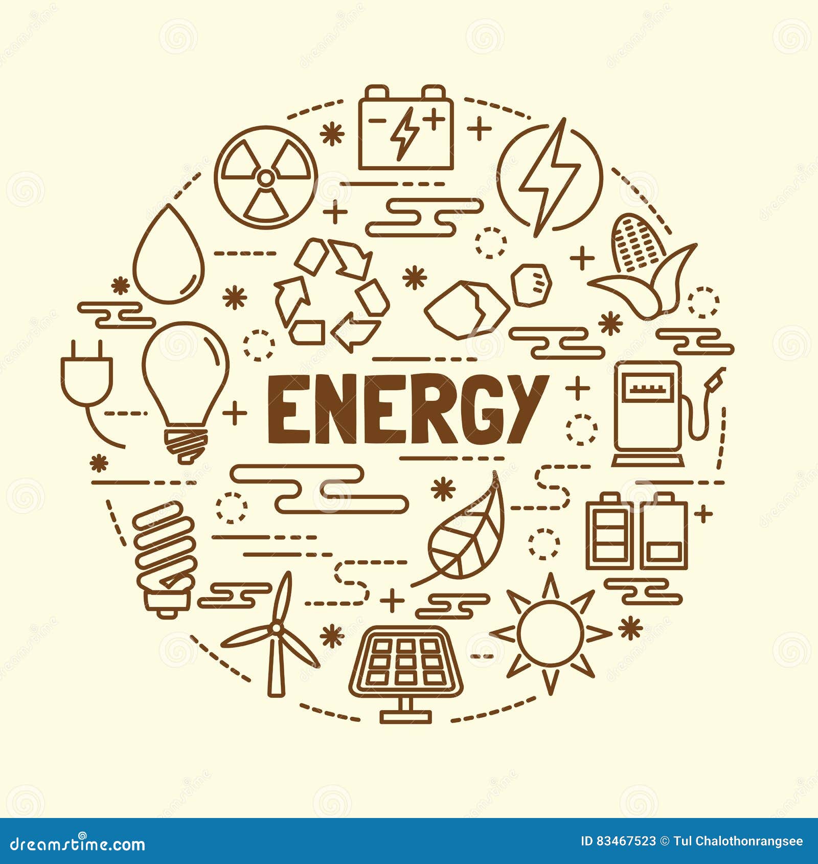 Energy Minimal Thin Line Icons Set Stock Vector - Illustration of arrow ...