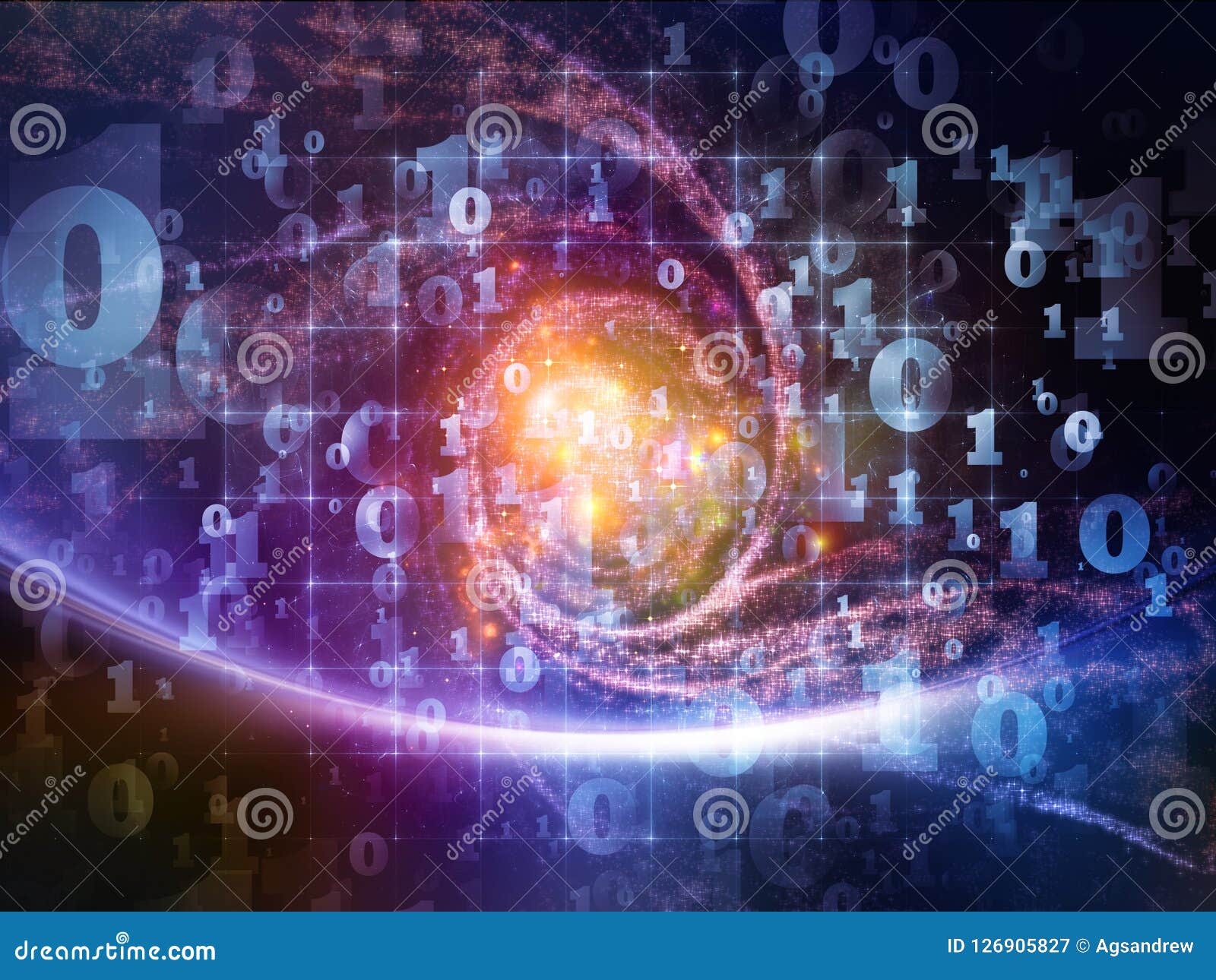 Energy of Numbers stock illustration. Illustration of line - 126905827