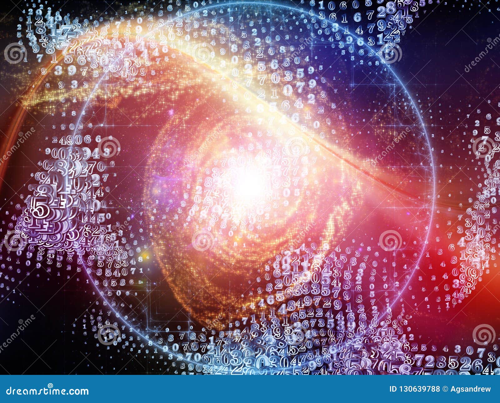 Energy of Numbers stock illustration. Illustration of astrophysics ...