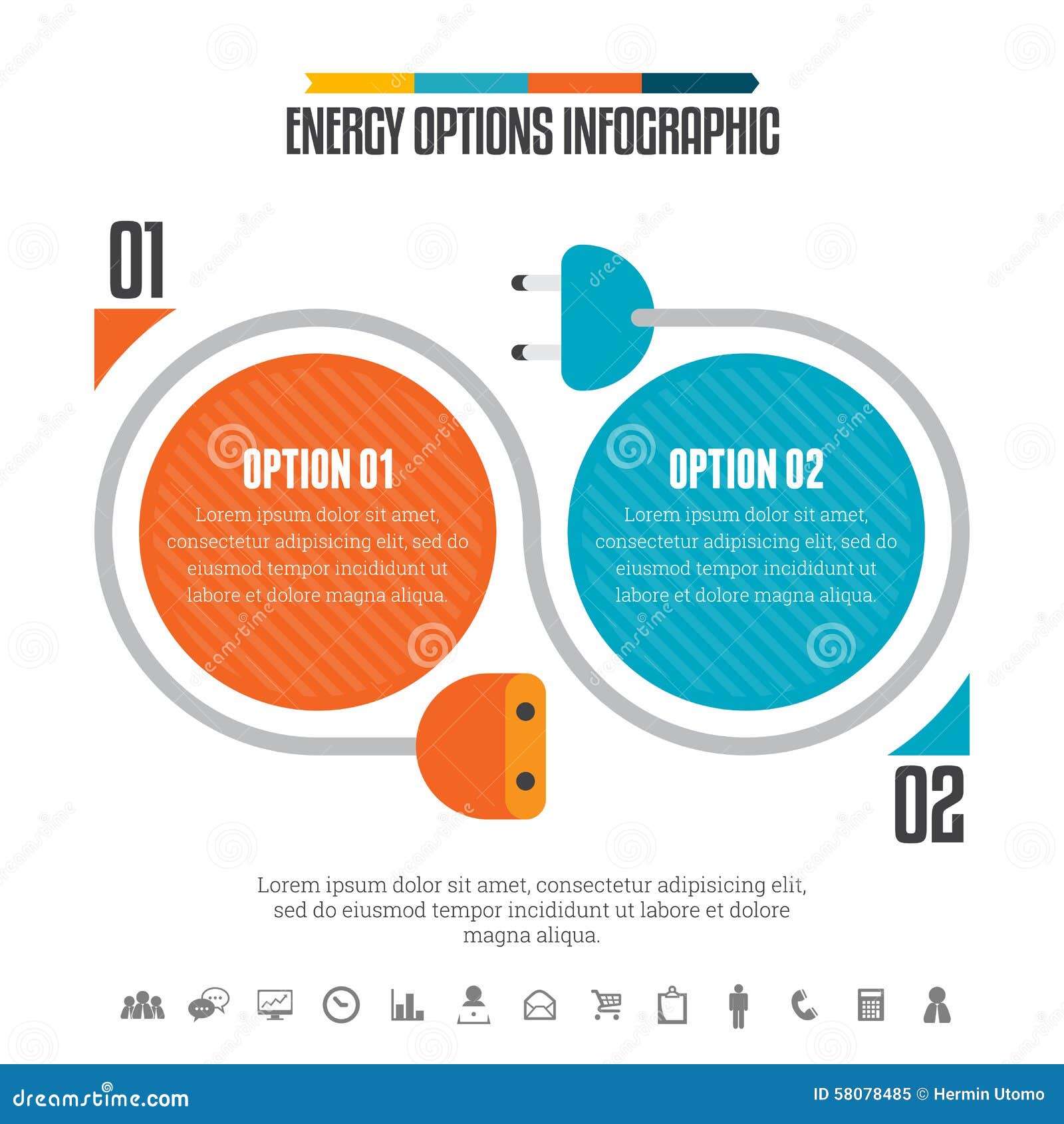 Energy Options Infographic stock vector. Illustration of power - 58078485