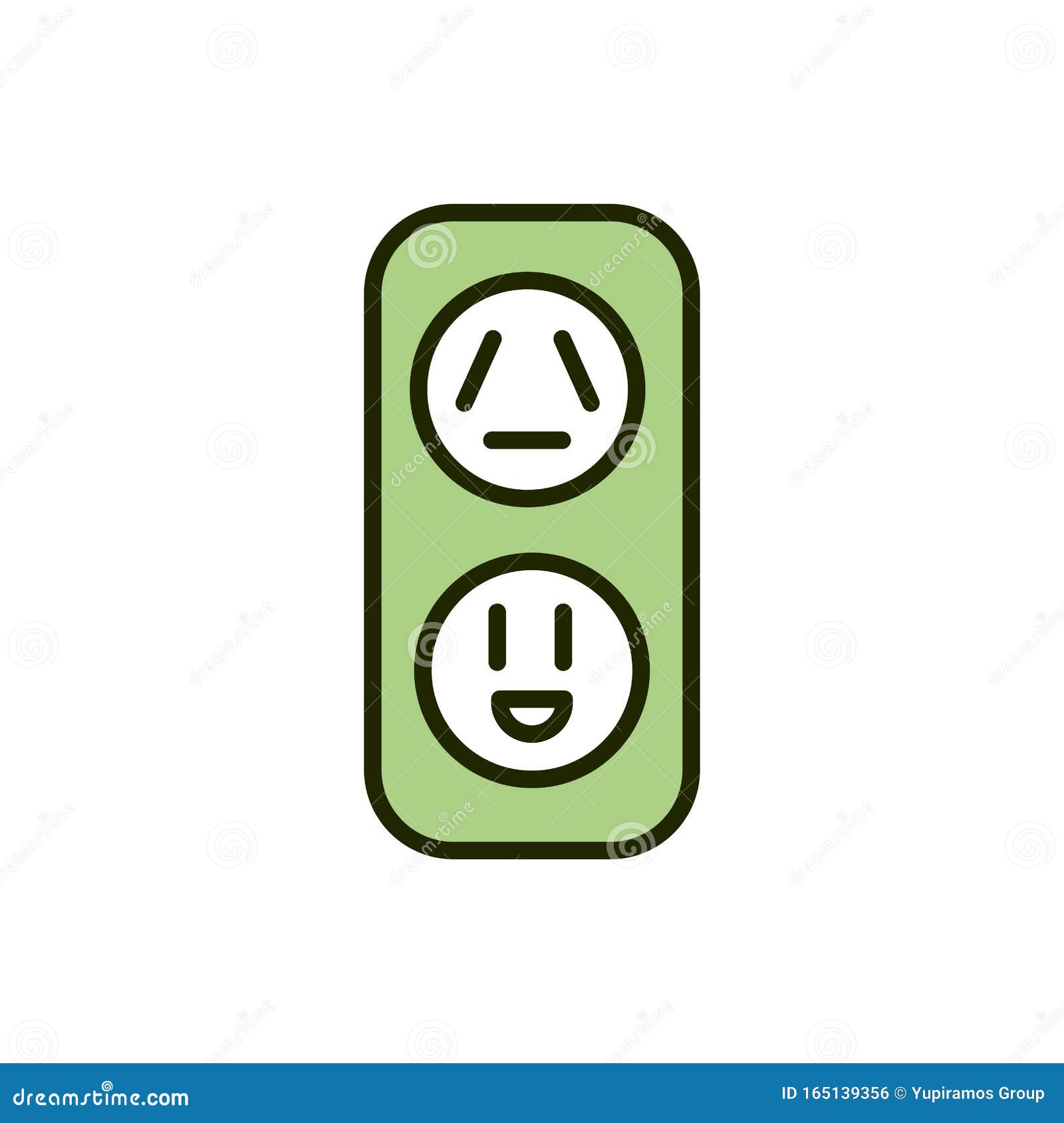 Energy Outlet Environment Ecology Line and Fill Stock Vector ...