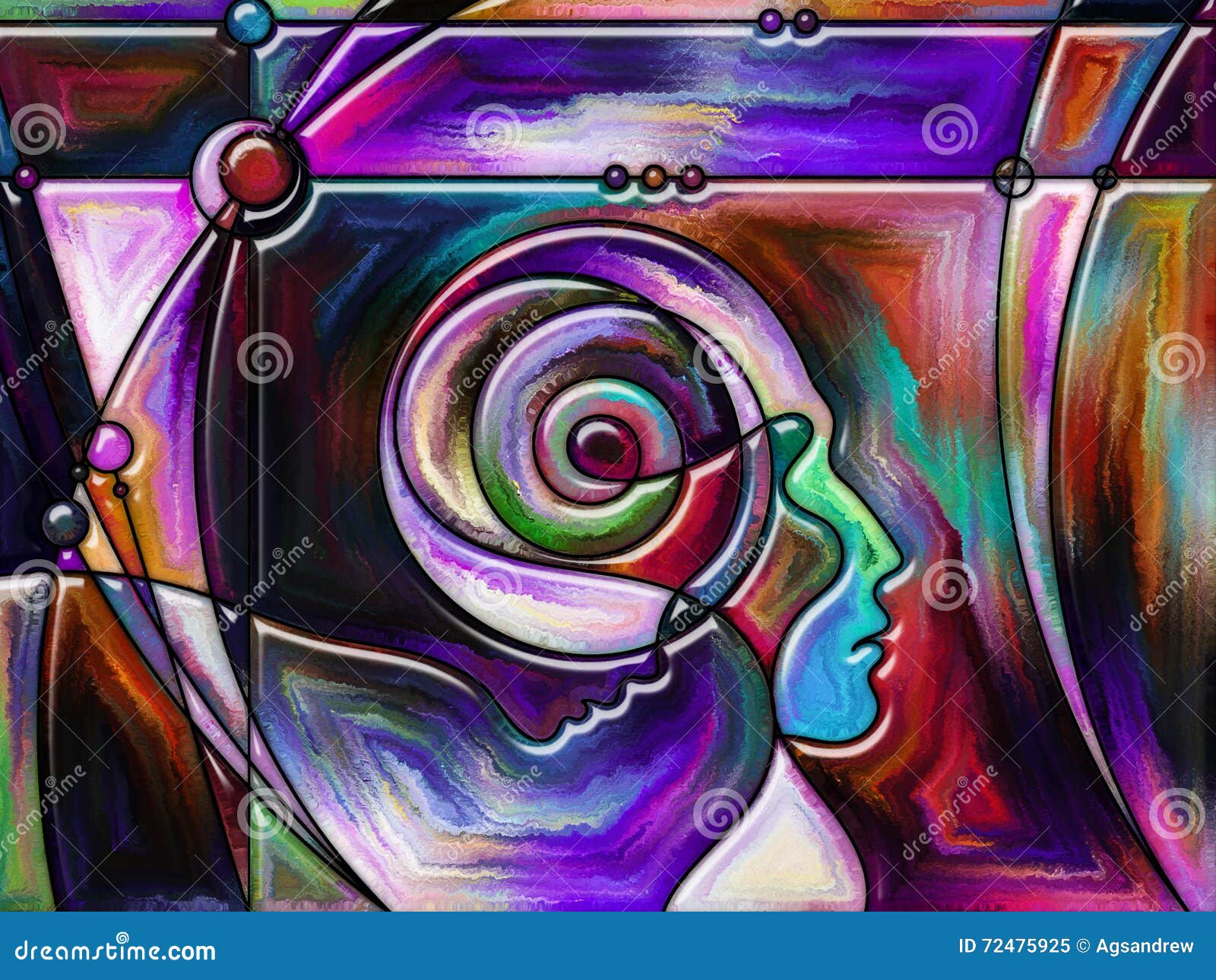 Energy of Perception stock illustration. Illustration of head - 72475925