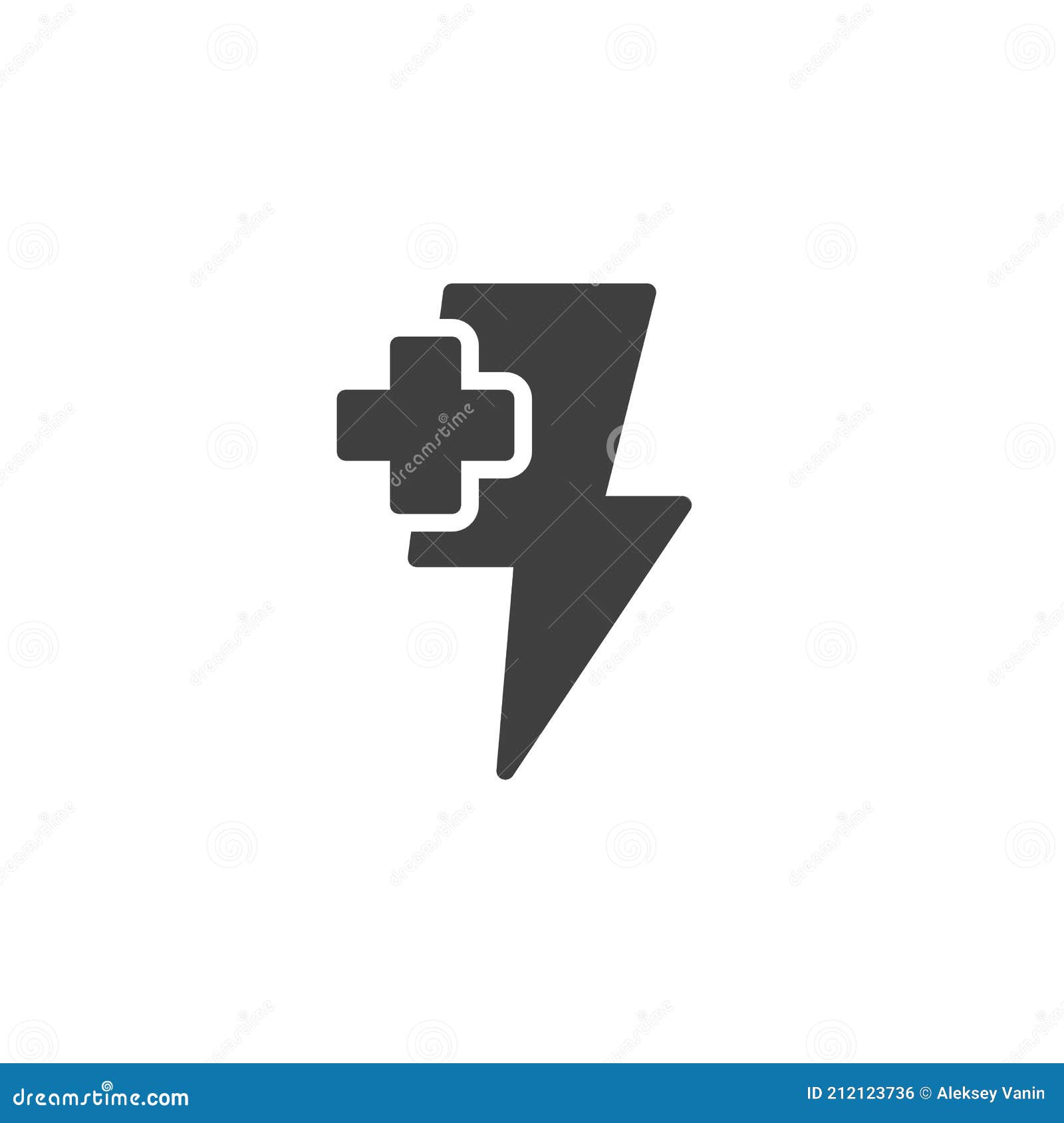 Energy plus vector icon stock vector. Illustration of pictogram - 212123736