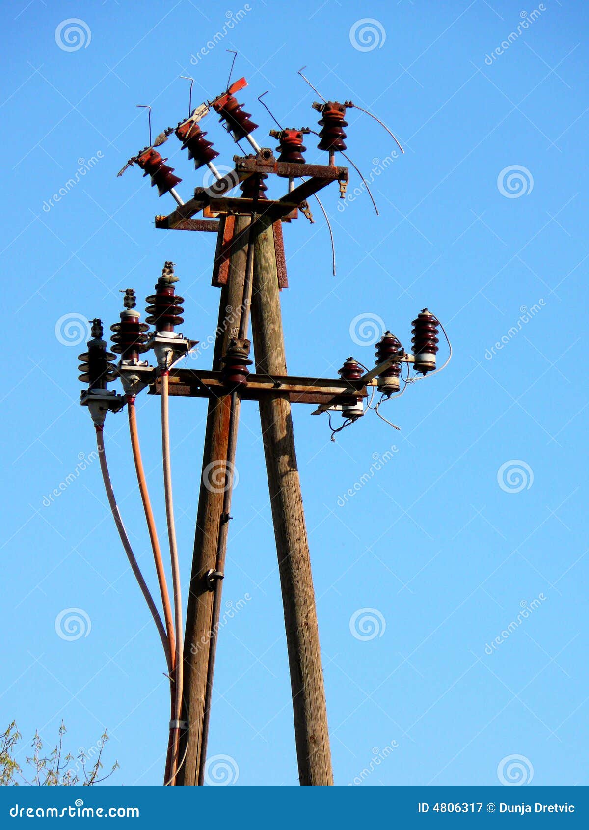 Old electricity pylon stock image. Image of power, derelict - 4806317
