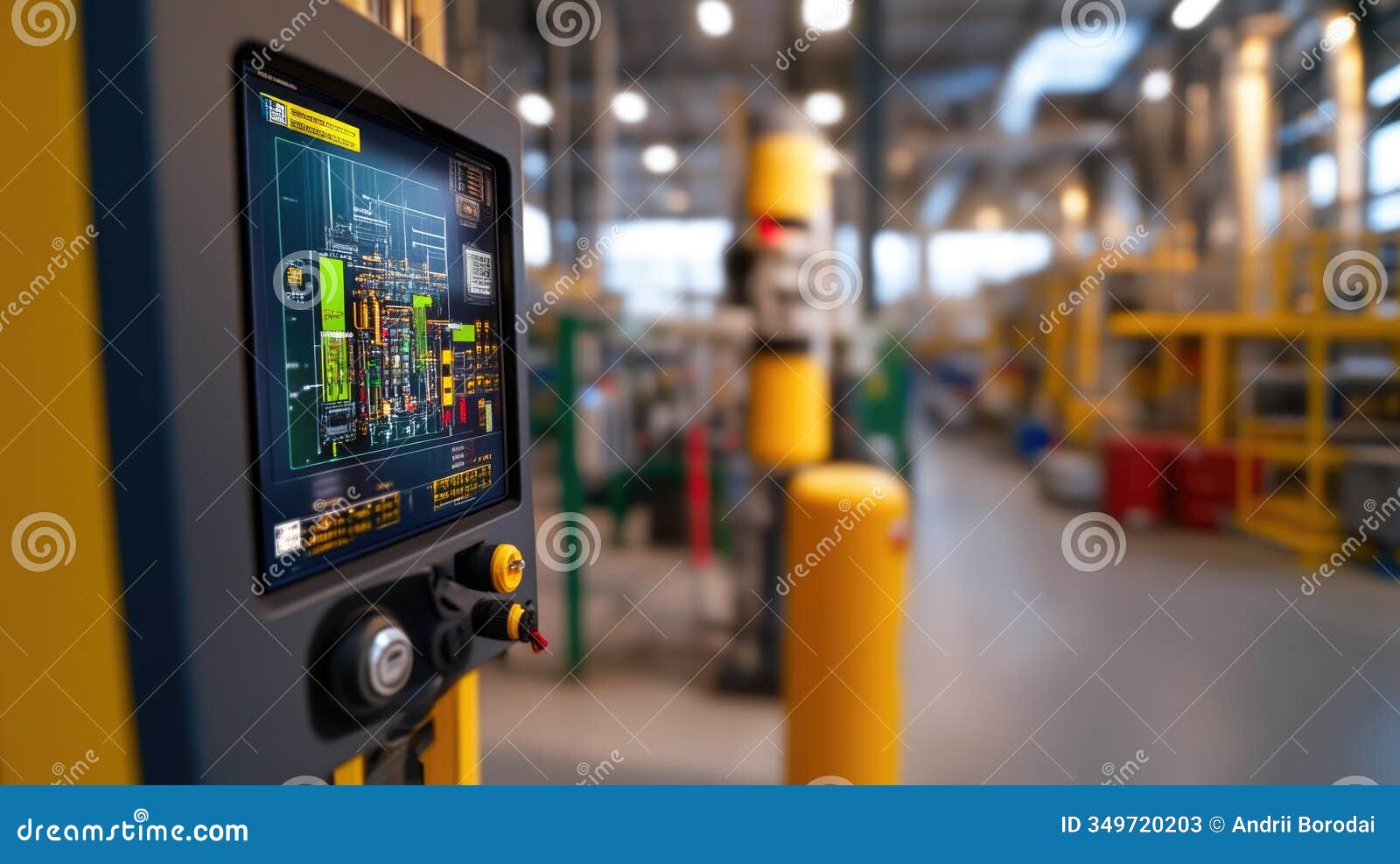 Energy Production Graphs in Hydroelectric Dam. Stock Illustration ...