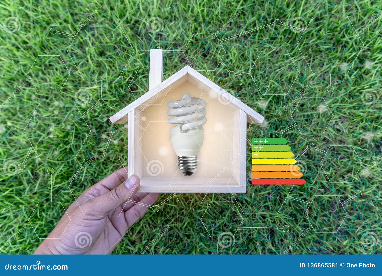 Energy Rating Chart Eco Man Energy Efficiency Scale Image Stock Image ...