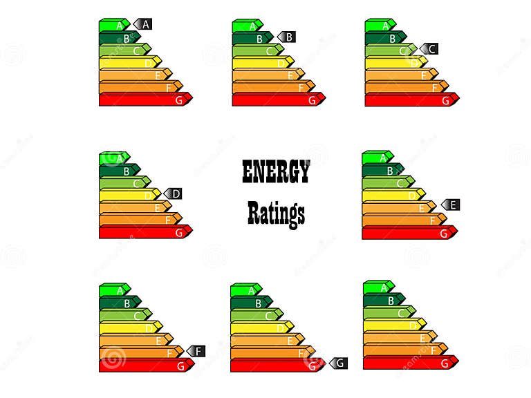 Energy Ratings stock illustration. Illustration of cooling - 11016163