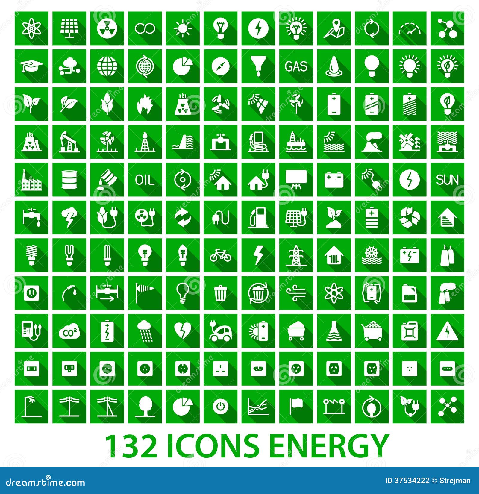 Energy and Resource Icon Set Stock Vector - Illustration of outlet ...