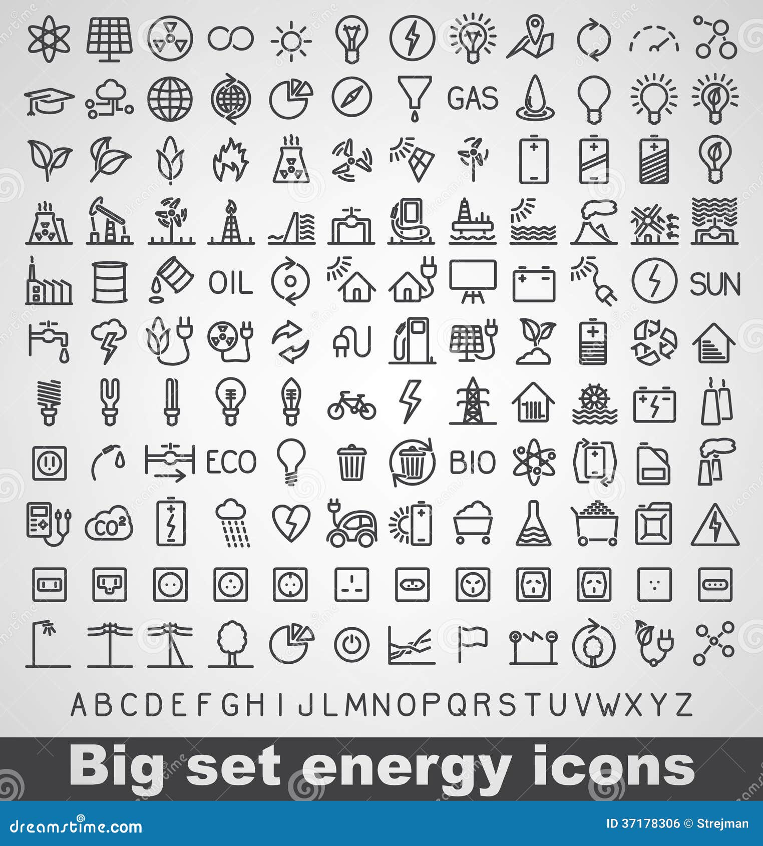 Energy and Resource Icon Set Stock Vector - Illustration of group, fuel ...