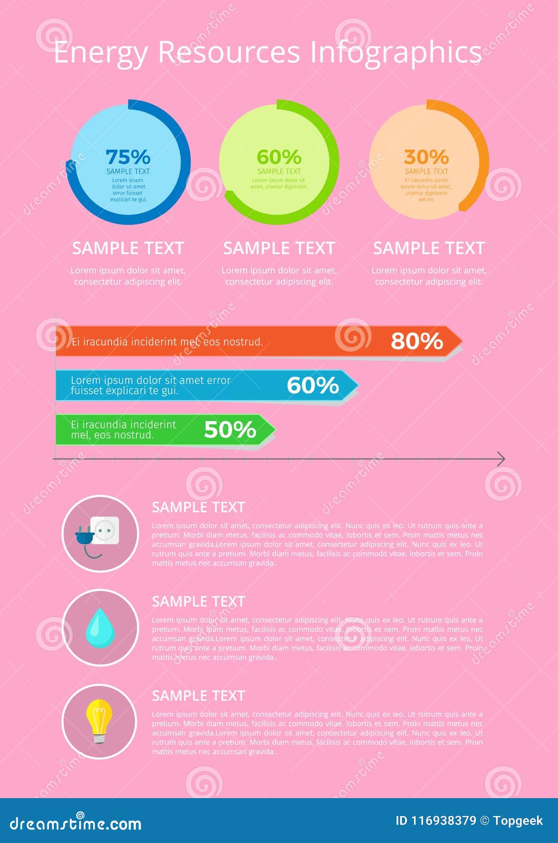 Energy Recources Infographic Vector Illustration Stock Vector ...