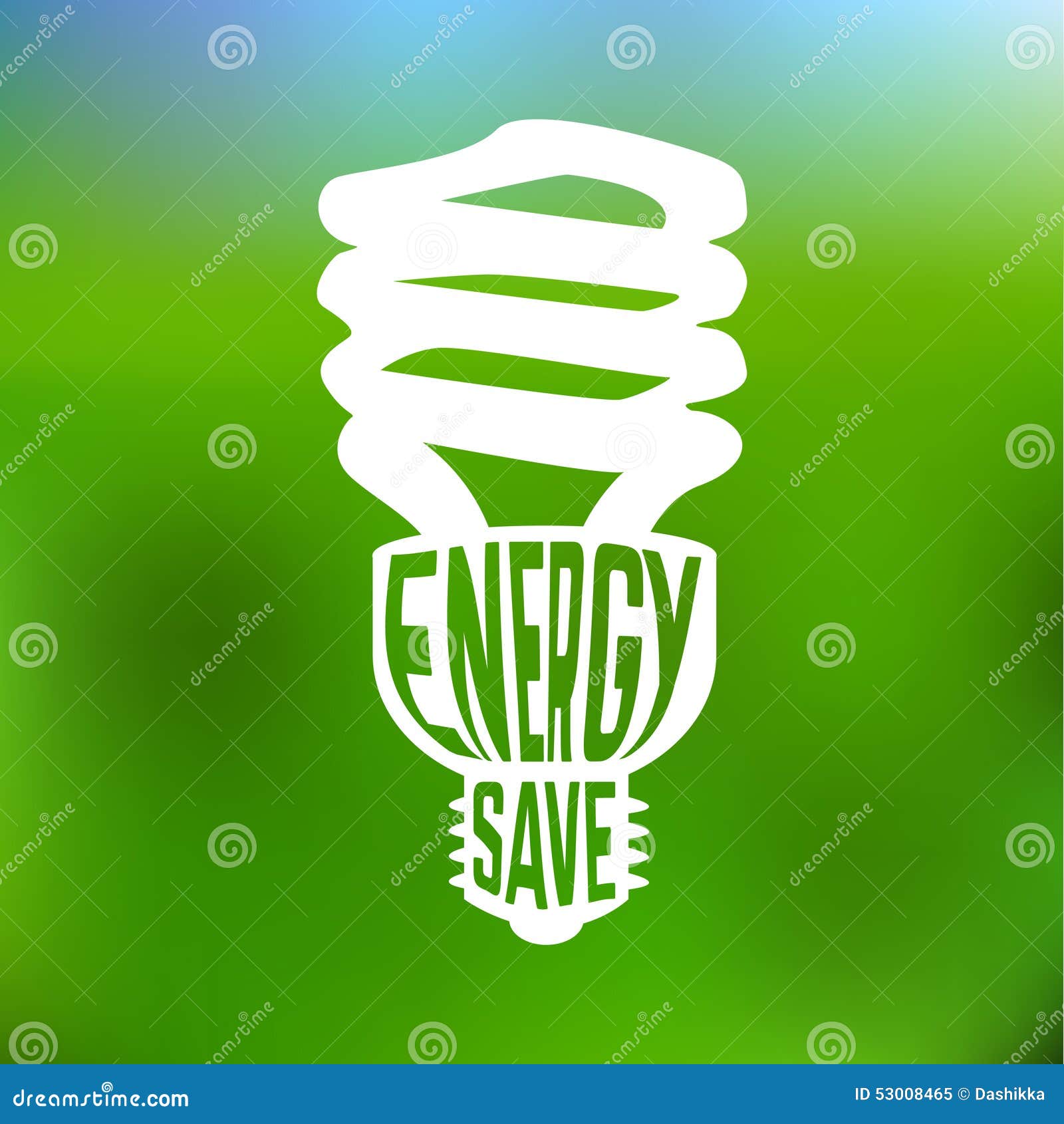 Energy Save Concept Poster with Lightbulb Stock Vector - Illustration ...