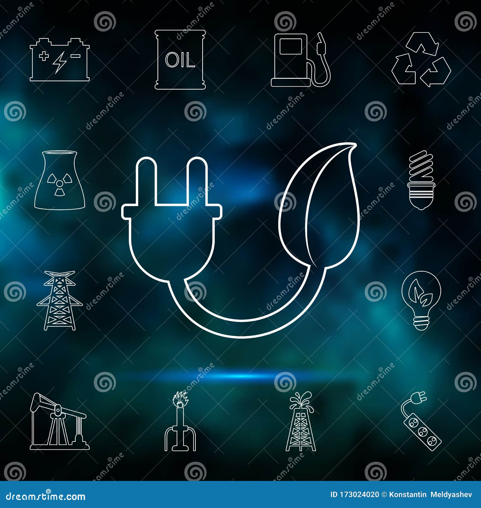 Energy Save Icon. Simple Thin Line, Outline Vector Element of Energy ...