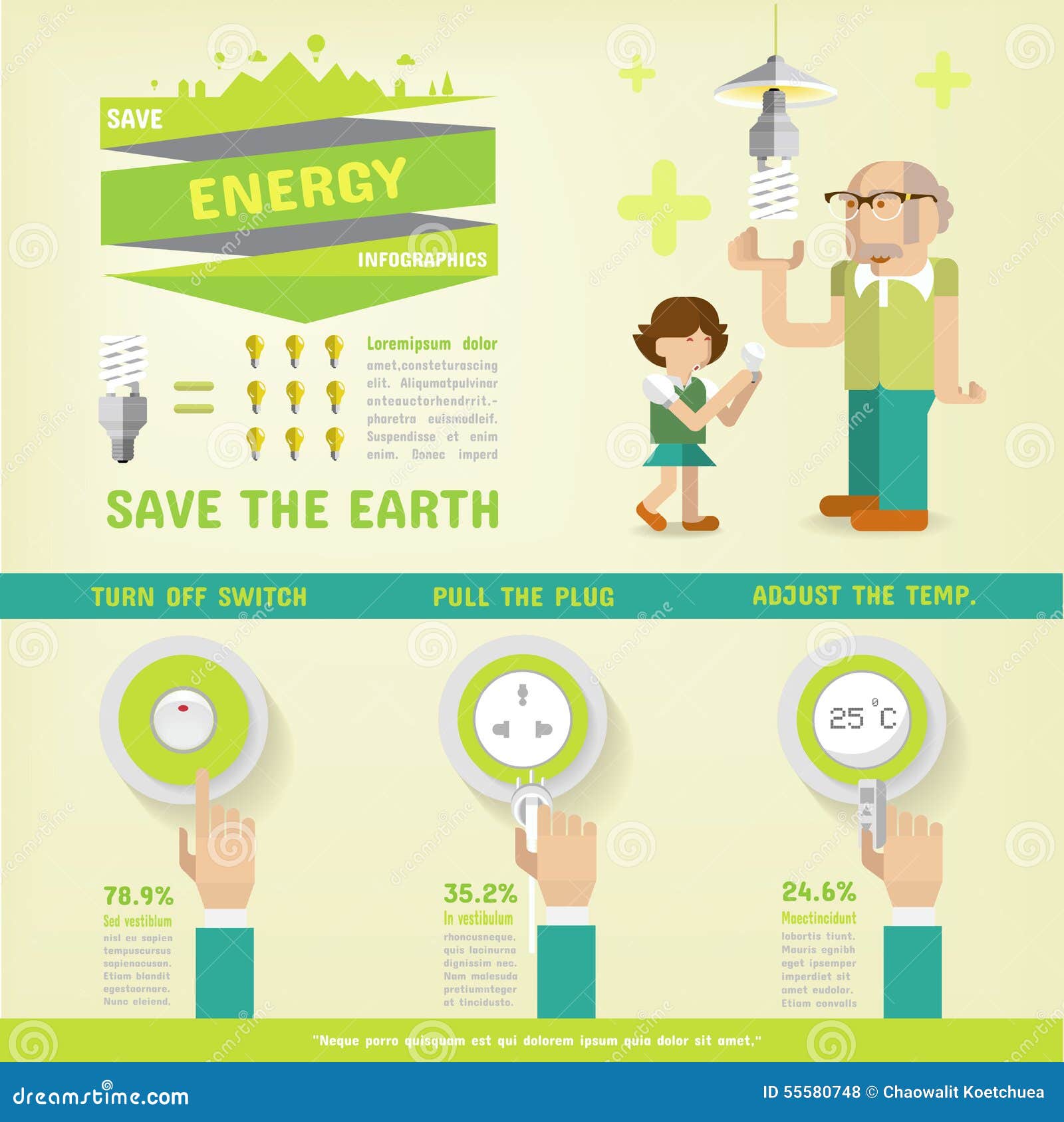 Energy Saving Activity Illustrations Stock Vector - Illustration of ...