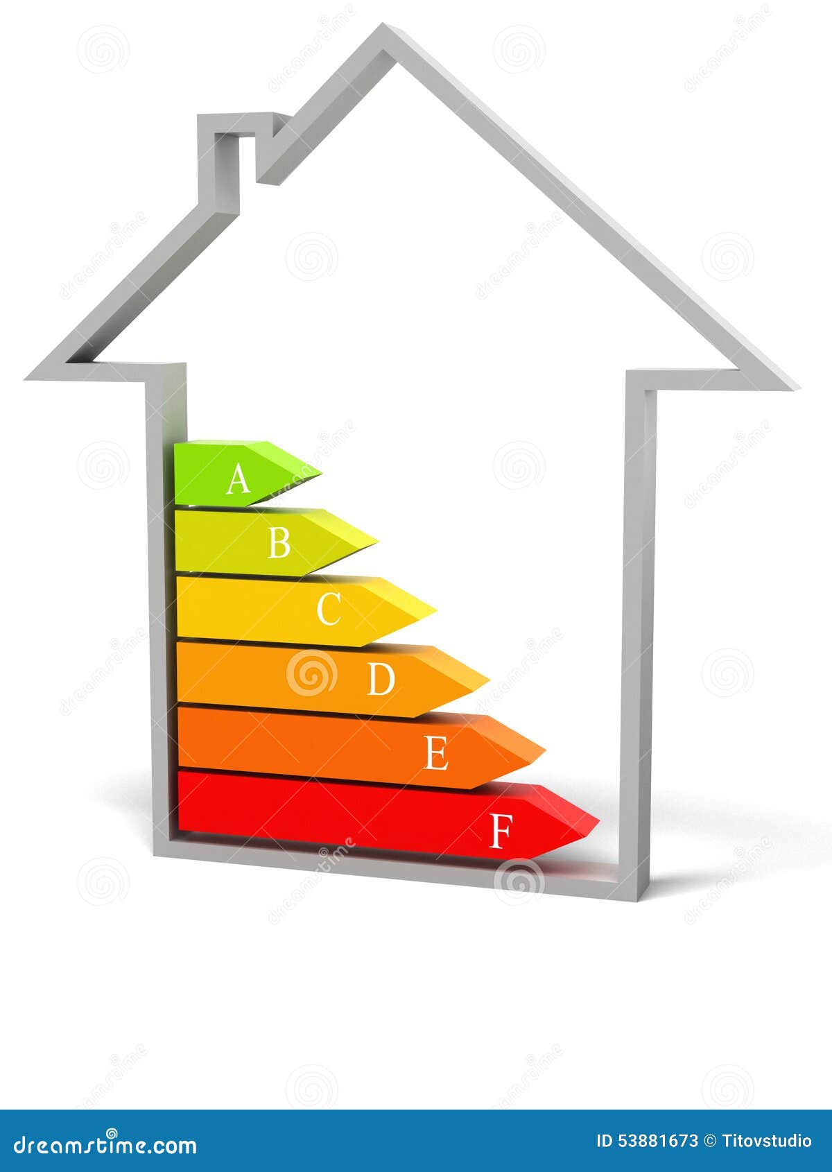 Energy Saving Concept with House Icon Stock Illustration - Illustration ...