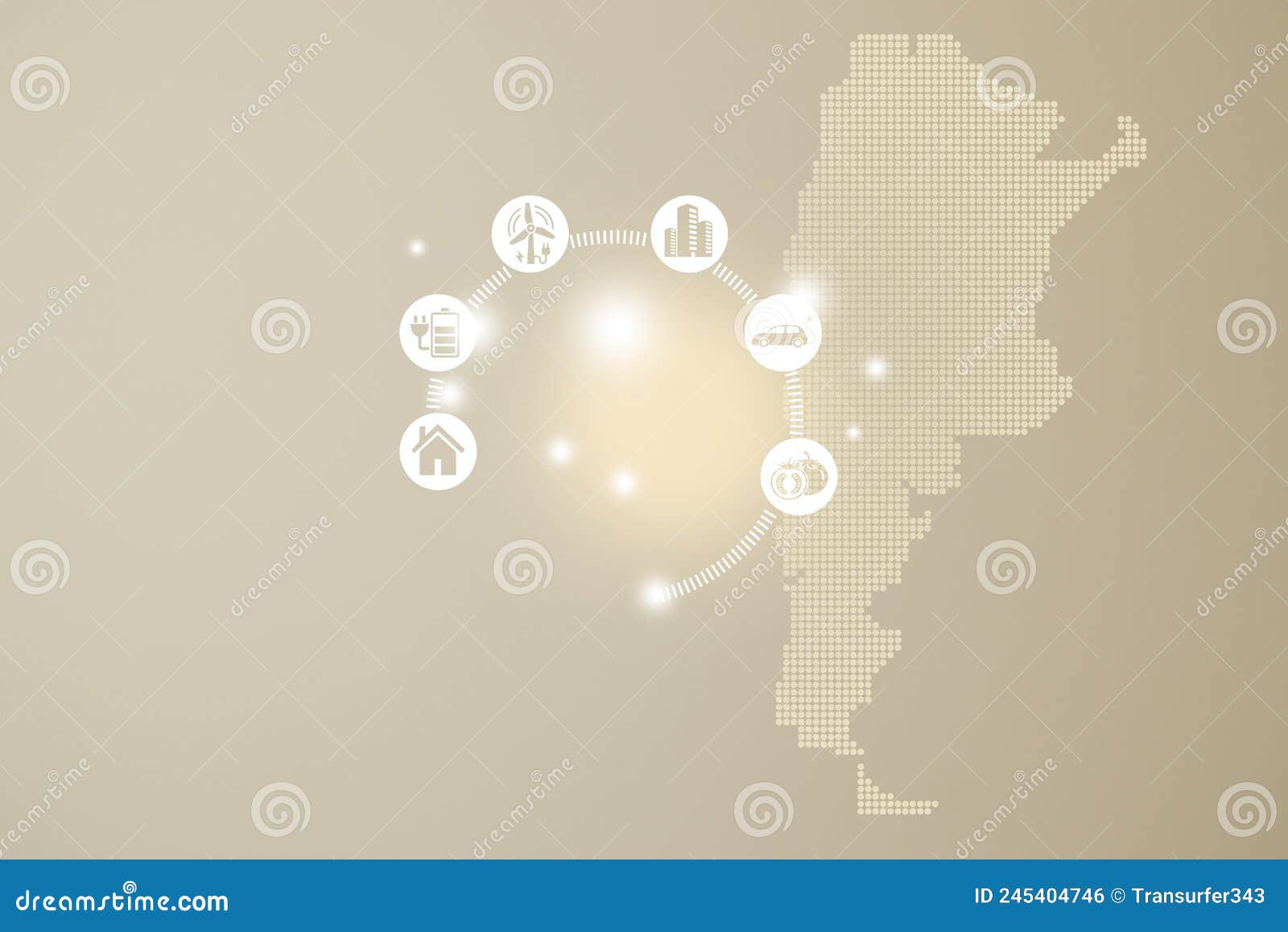 Energy Saving Concept. Energy Innovation with Future Industry of Power ...