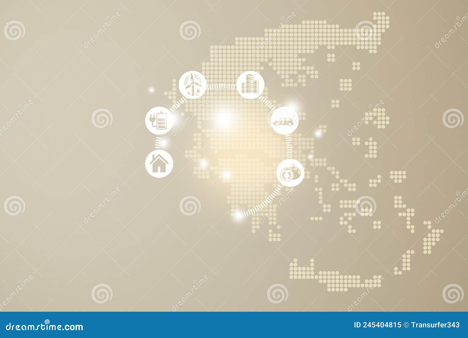 Energy Saving Concept. Energy Innovation with Future Industry of Power ...