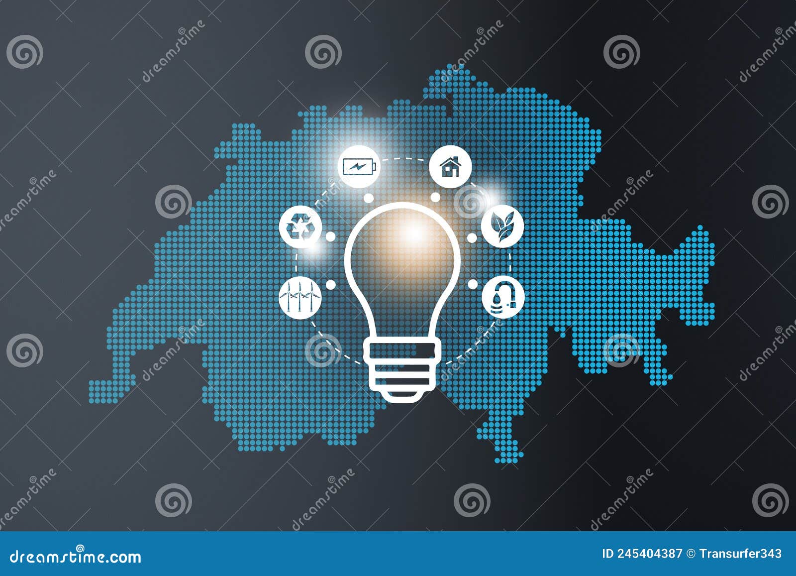 Energy Saving Concept. Energy Innovation with Future Industry of Power ...