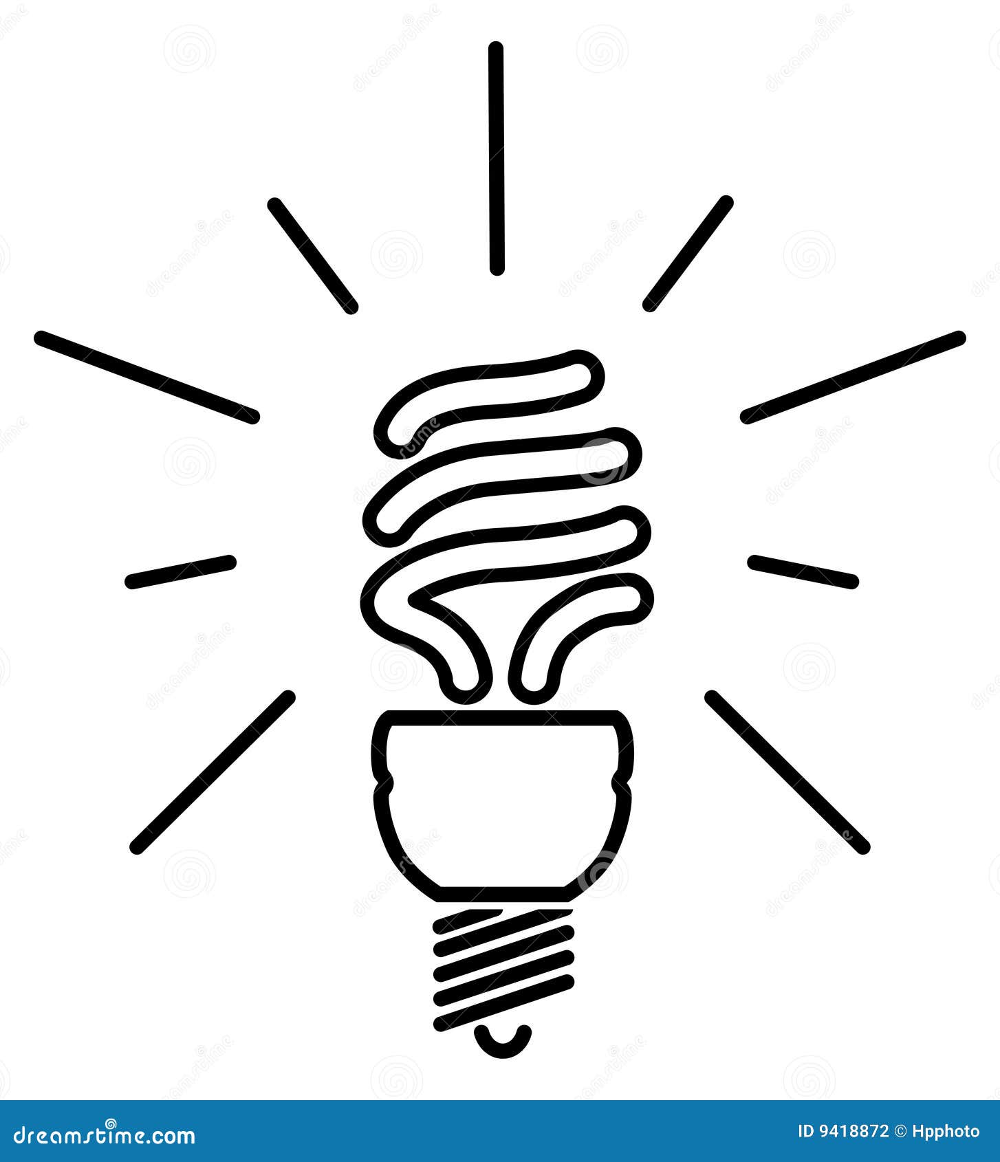 Energy Saving Fluorescent Light Bulb Stock Vector - Illustration of ... Energy Saving Fluorescent Light Bulb Stock Vector - Illustration of ...