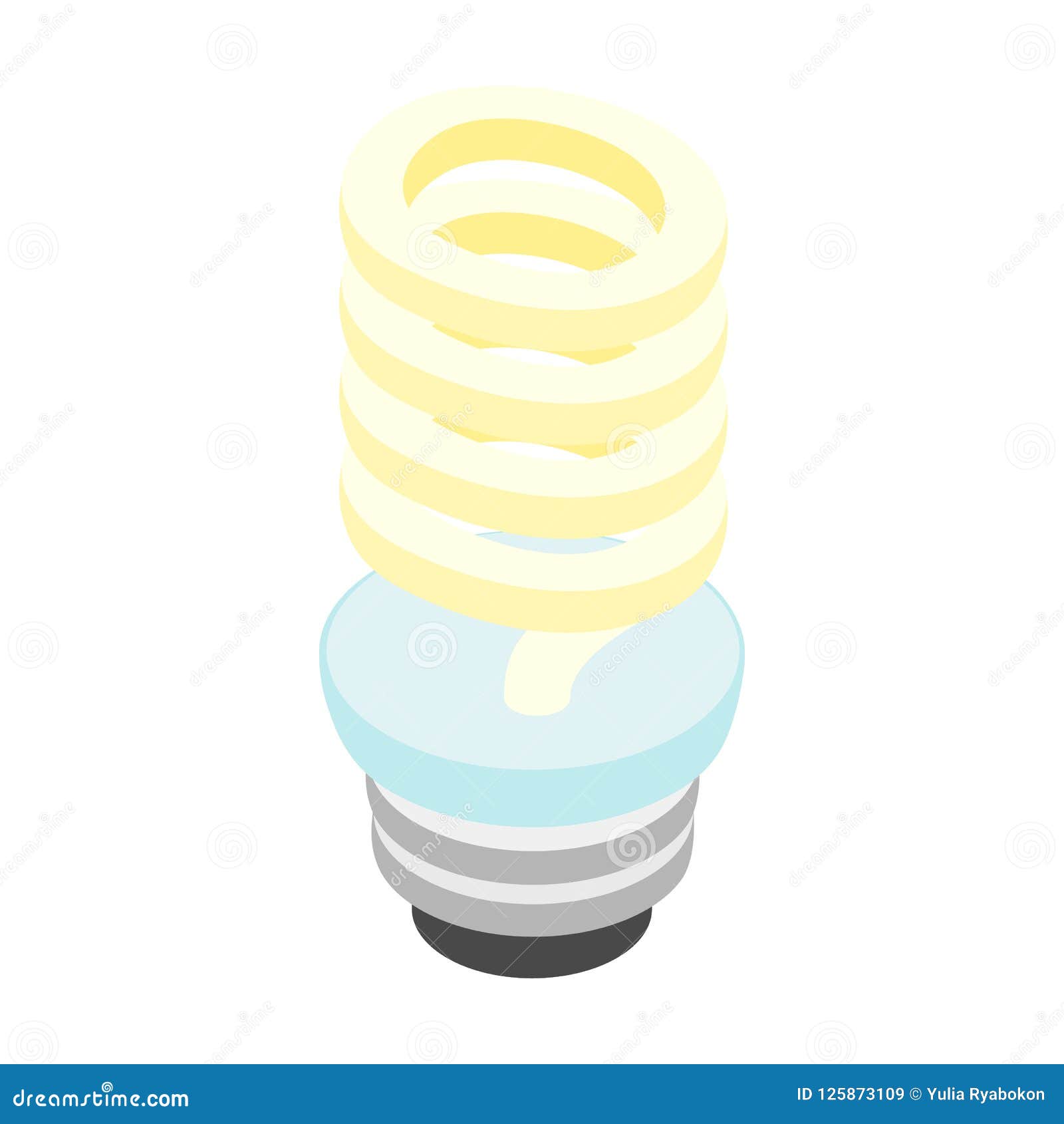 Energy Saving Fluorescent Light Bulb Icon Stock Illustration ... Energy Saving Fluorescent Light Bulb Icon Stock Illustration ...