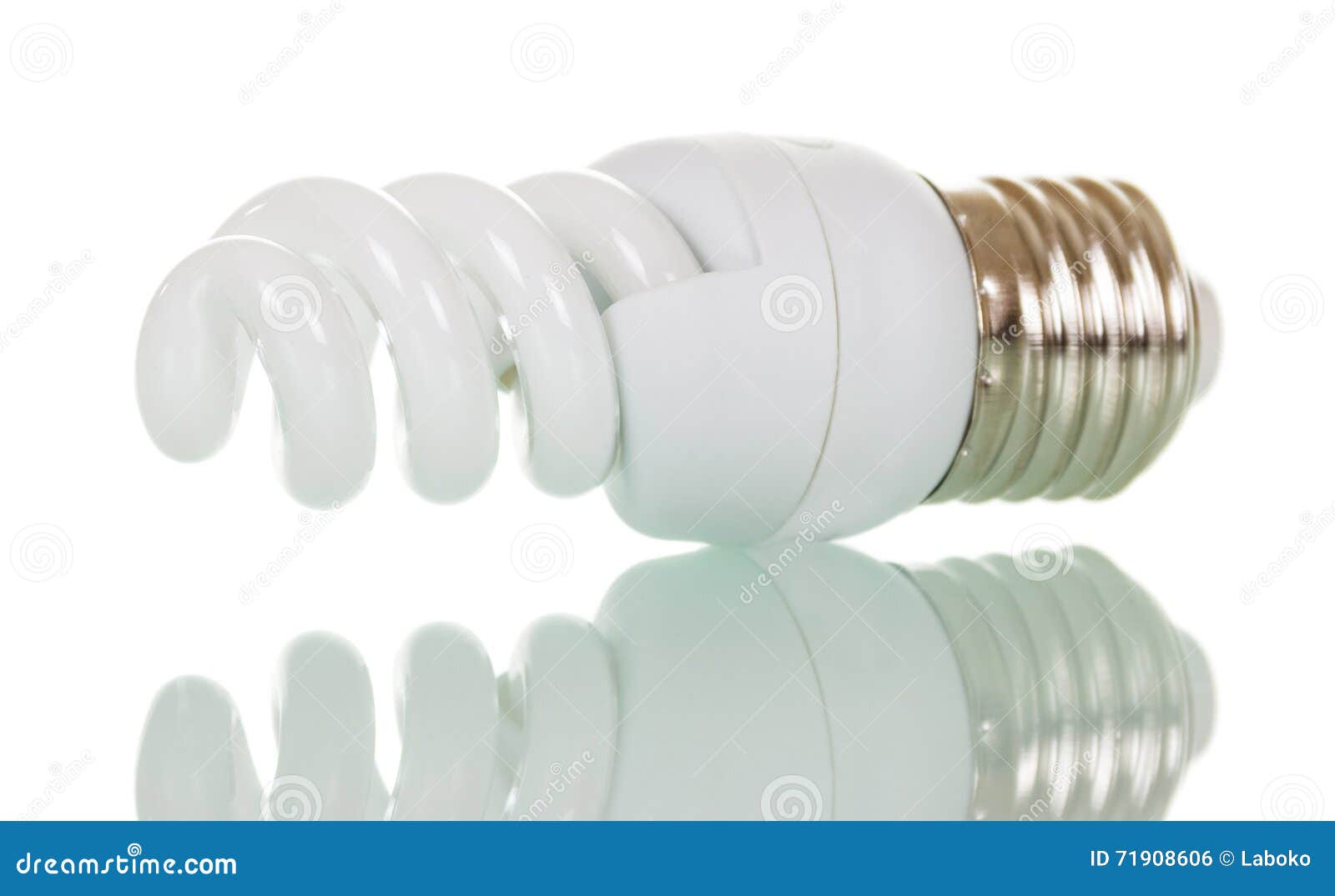 Energy Saving Fluorescent Light Bulb Isolated on White. Stock Photo ... Energy Saving Fluorescent Light Bulb Isolated on White. Stock Photo ...