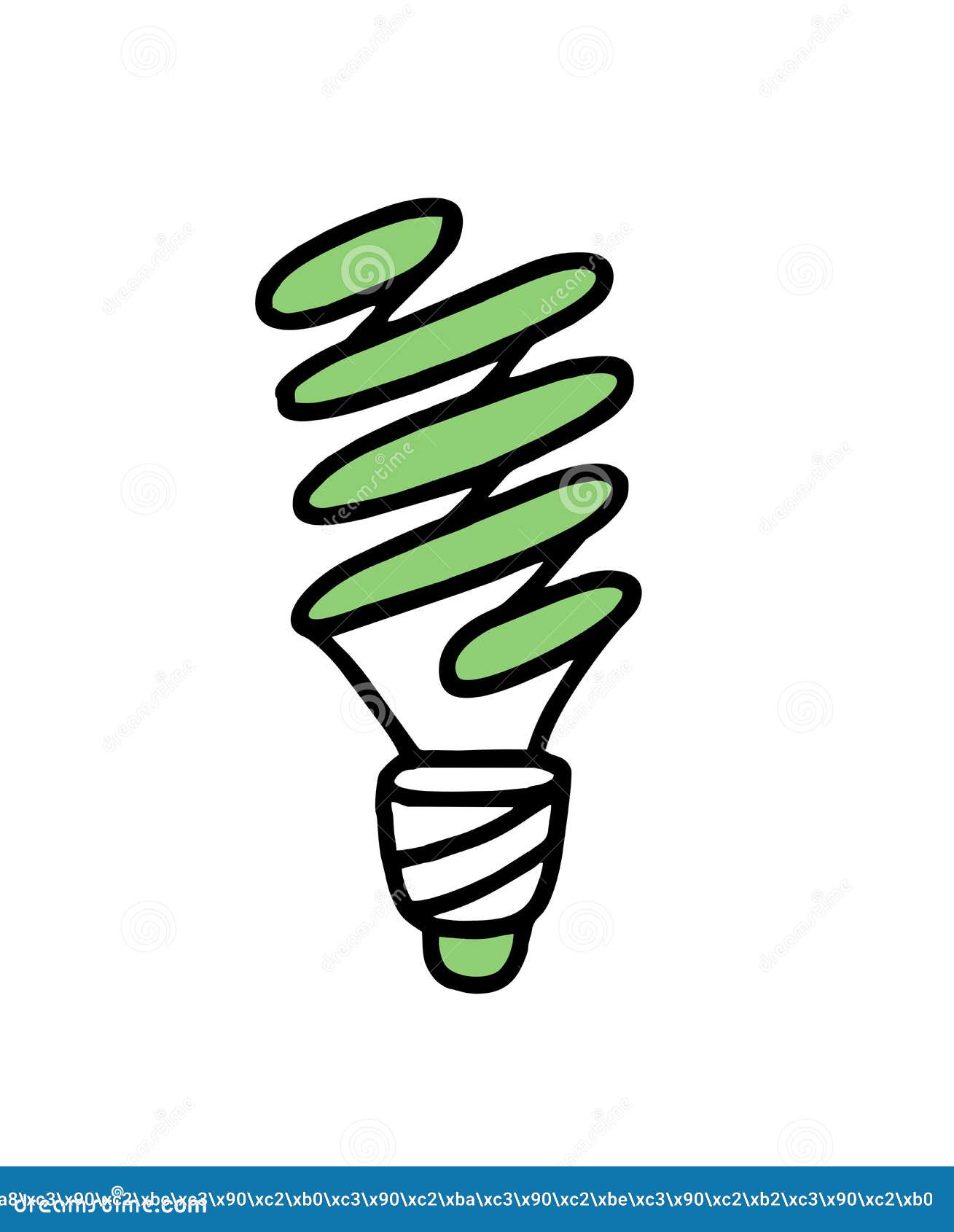 Energy Saving Lamp. Co2 Concept of Climate Change. Recycling. Vector ...