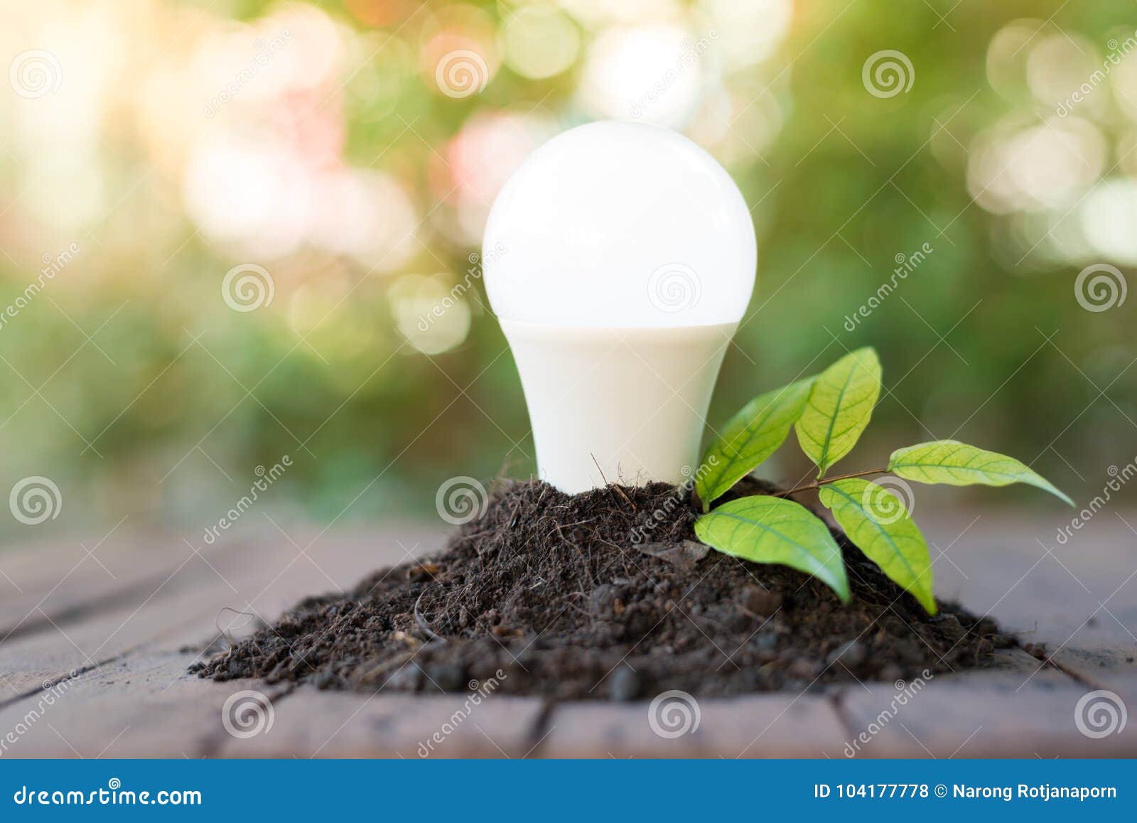 Energy Saving Lamp with the Environment Stock Photo - Image of ecology ...