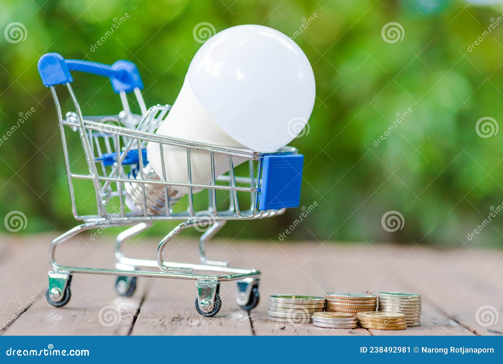 Energy Saving LED BULB ECO with the Environment Stock Image - Image of ...