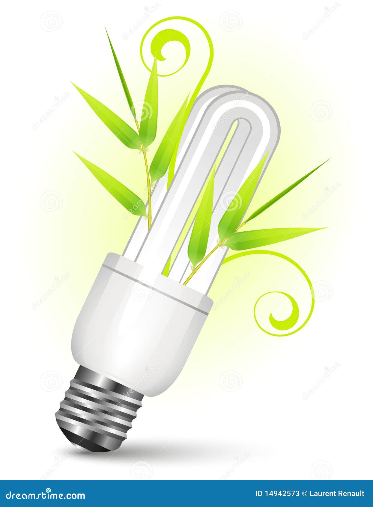 Energy saving light bulb stock vector. Illustration of light - 14942573