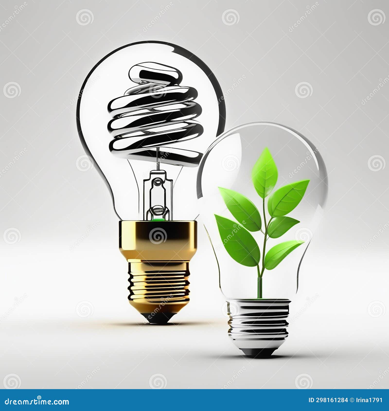 Energy Saving Light Bulb. Modern Clean House Stock Illustration ...