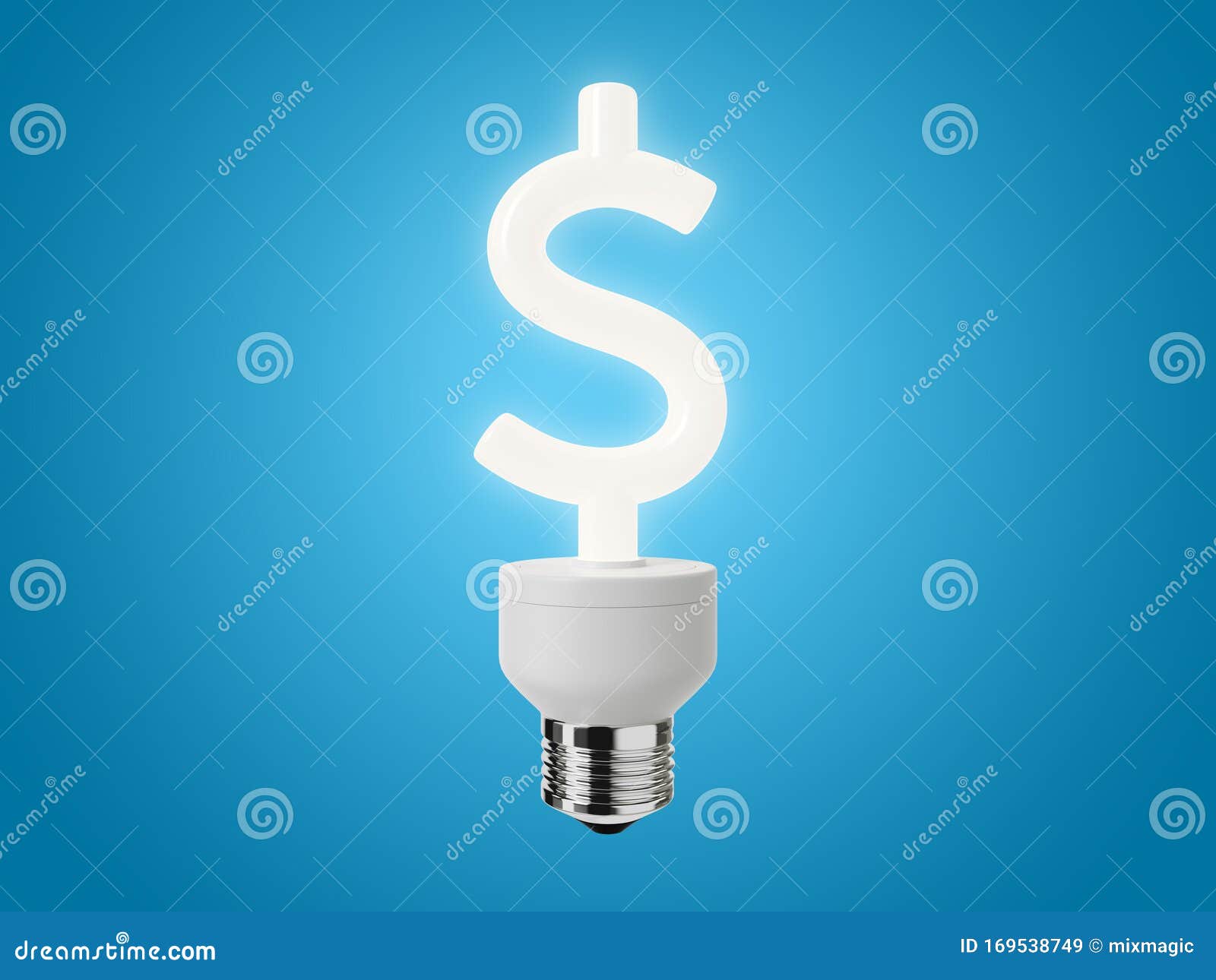 Energy Saving Light Bulb Shaped As a Dollar Sign Stock Image - Image of ...