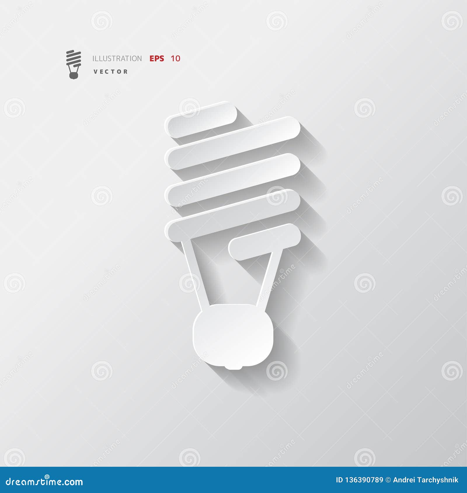 Energy Saving Light Bulb Vector Illustration. Stock Vector ...