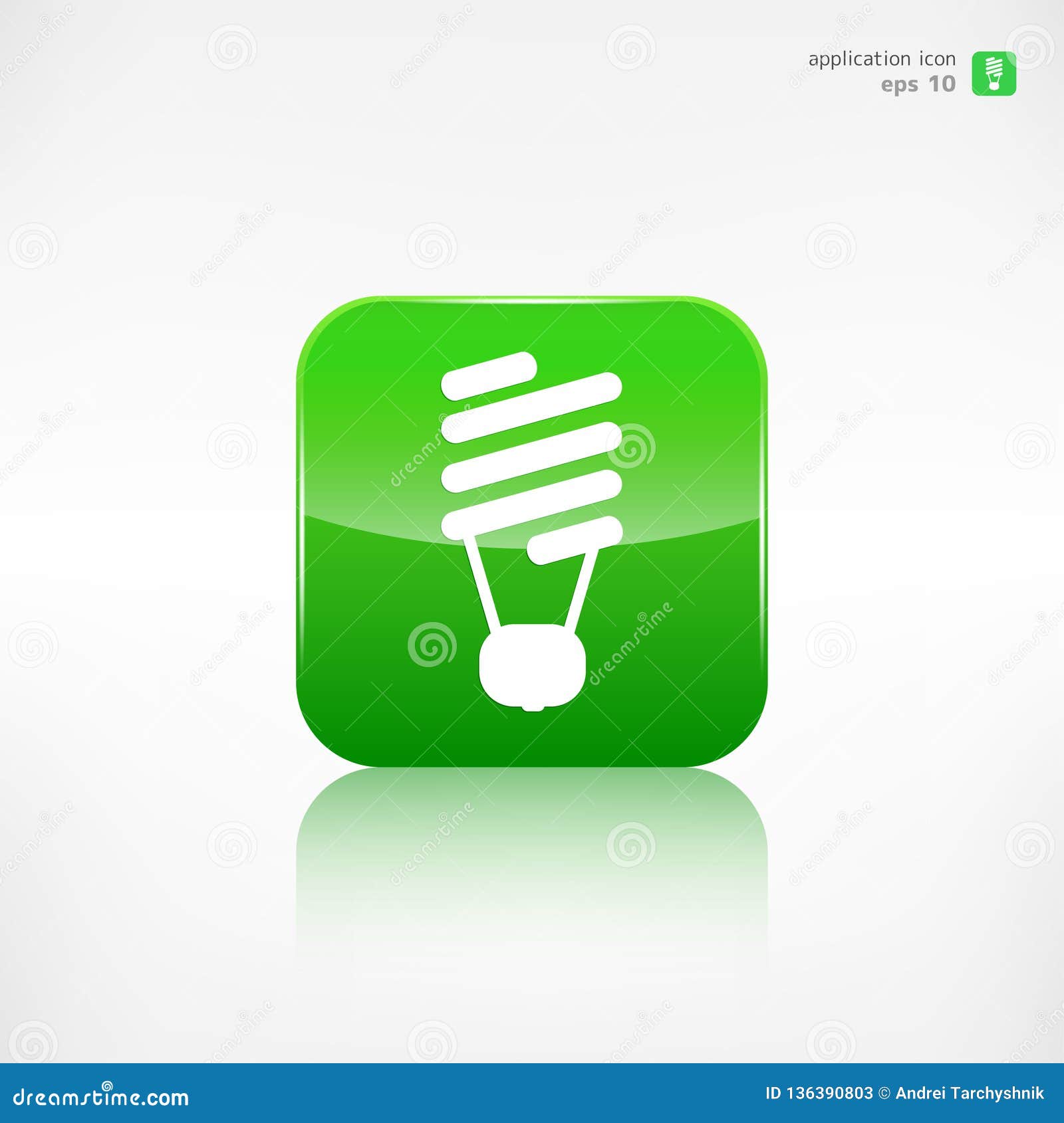 Energy Saving Light Bulb Vector Illustration. Stock Vector ...