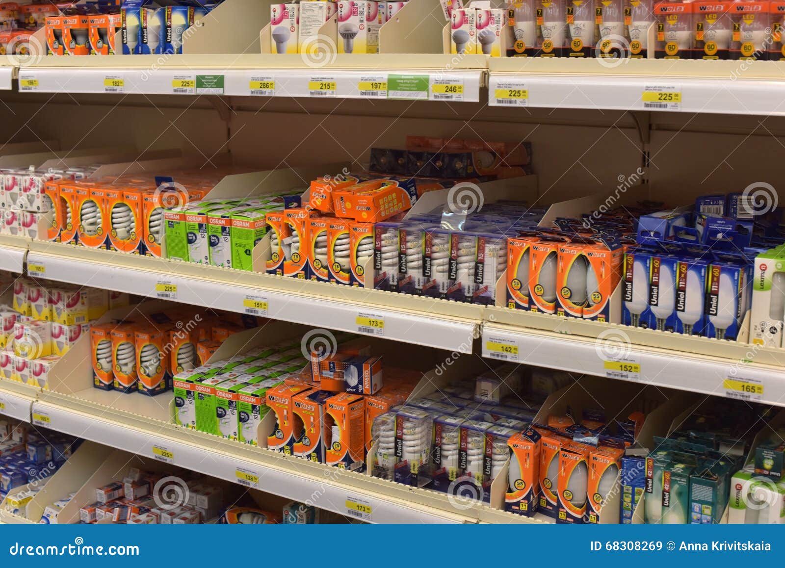 Energy Saving Light Bulbs in the Store Editorial Stock Image - Image of ...