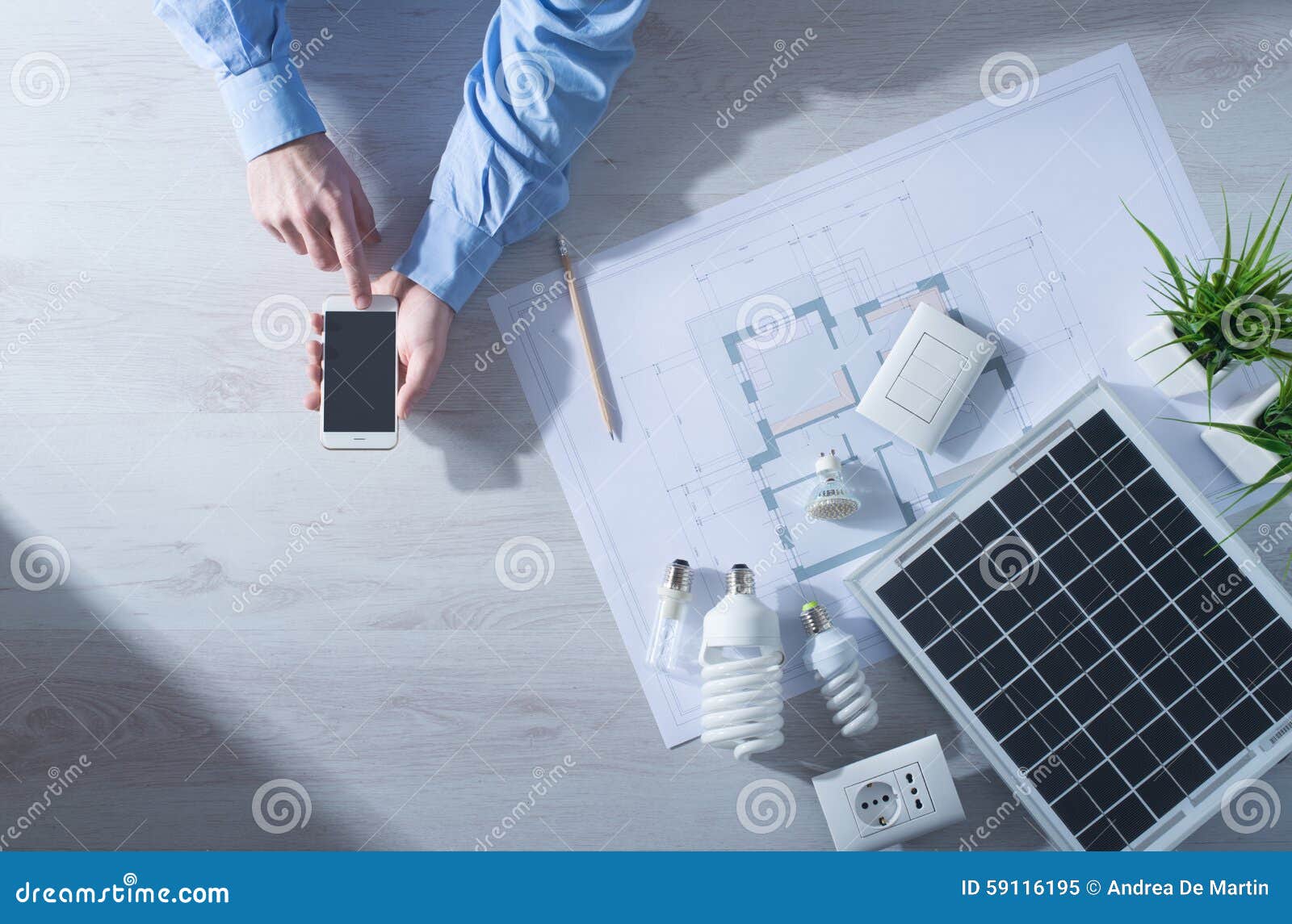 Energy Saving and Mobile Apps Stock Image - Image of holding, phone ...