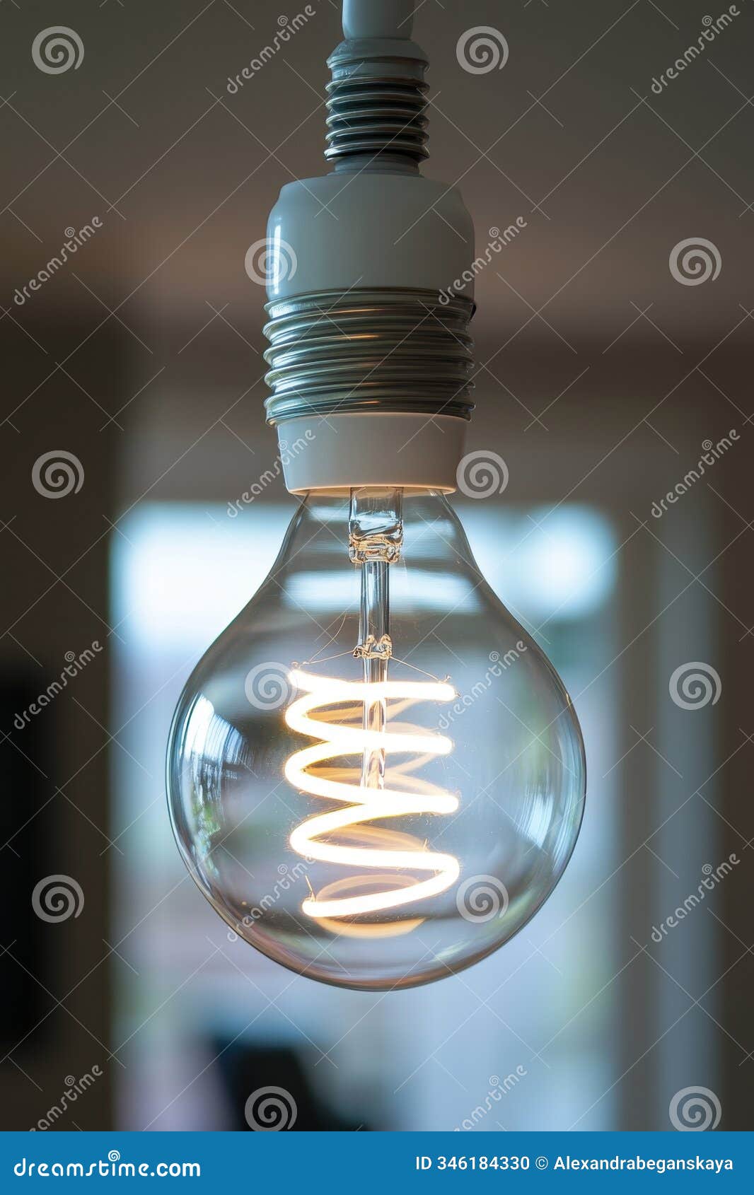 Energy Saving Week Energy and Innovation Concept with Modern Light Bulb ...
