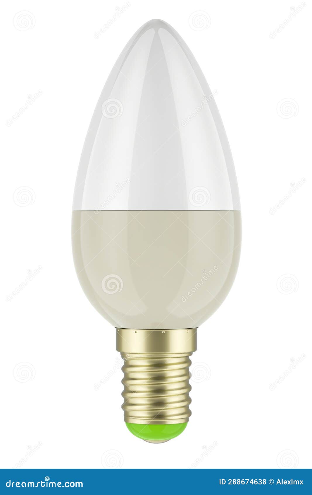 Energy Savings LED Lamp, Side View. 3D Rendering Stock Illustration ...