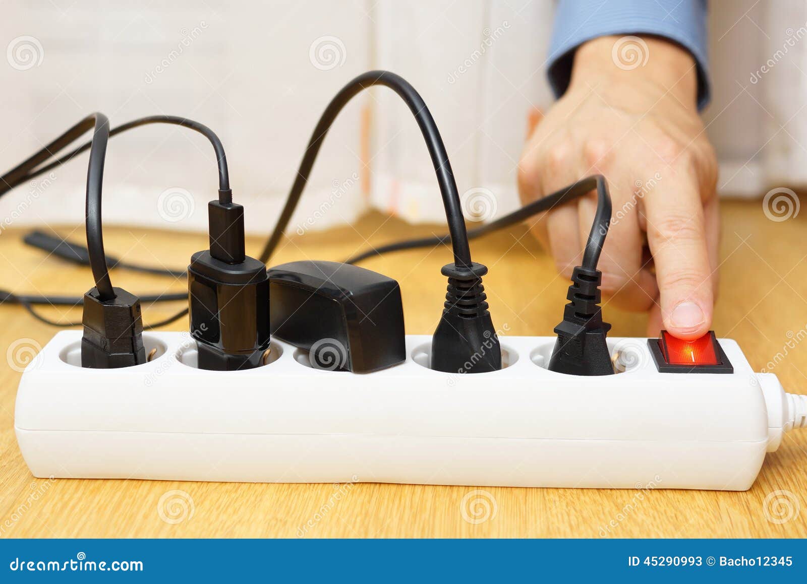 Energy Savings With Turning Off Electrical Appliances Stock Photo ... Energy Savings With Turning Off Electrical Appliances Stock Photo ...