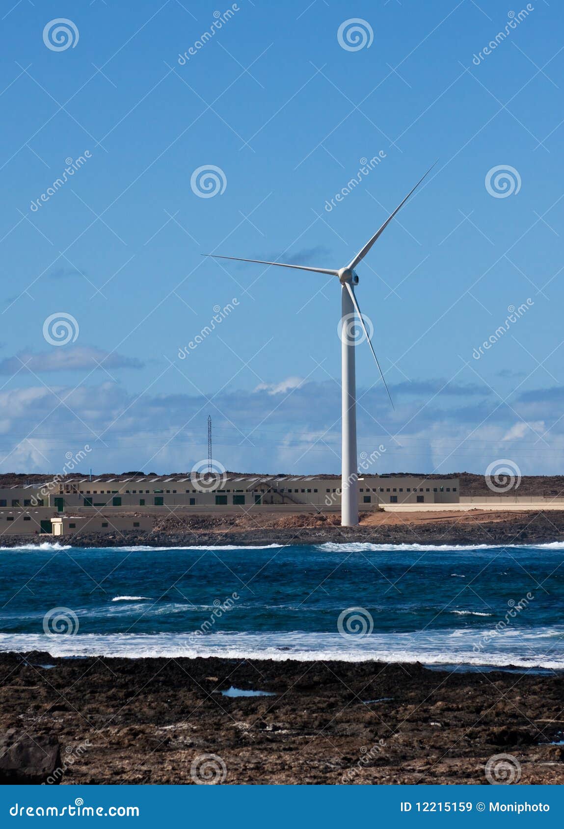 Energy and Sea View,a Windmill at Sea Stock Image - Image of energy ...