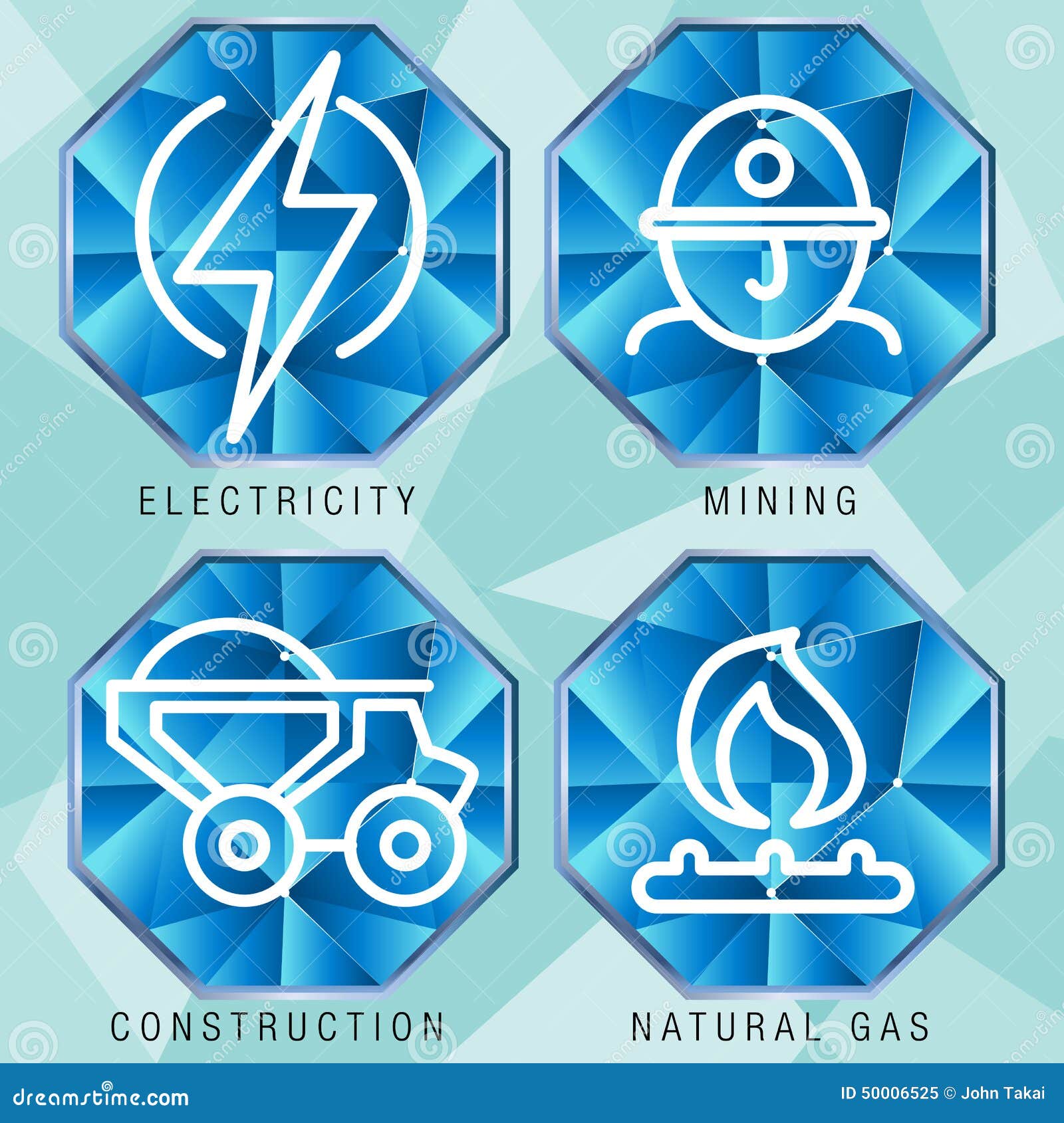 Energy Sector Icon Set stock vector. Illustration of energy - 50006525