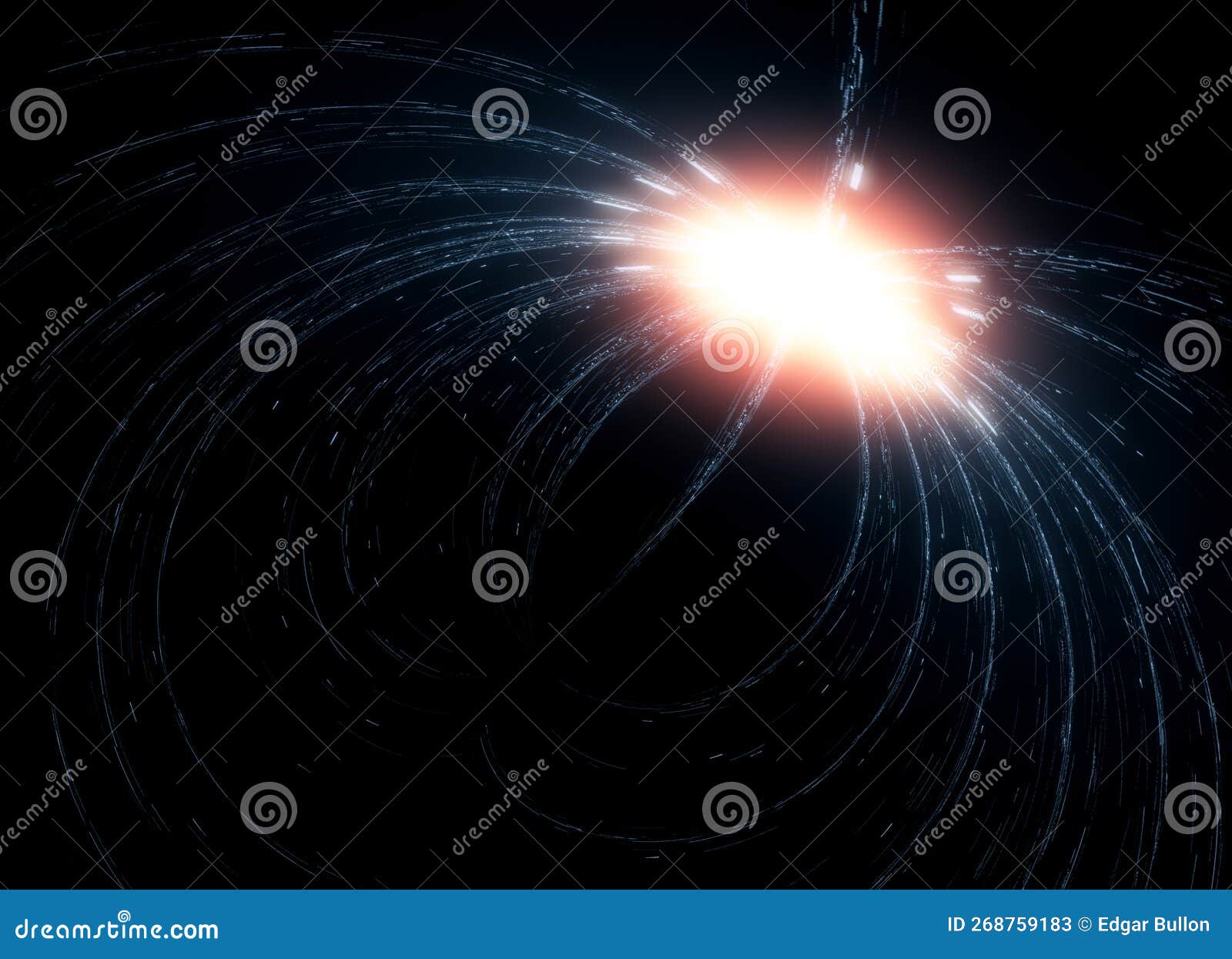 Energy Shockwave on Black Background. Abstract 3D Rendering Art Stock ...
