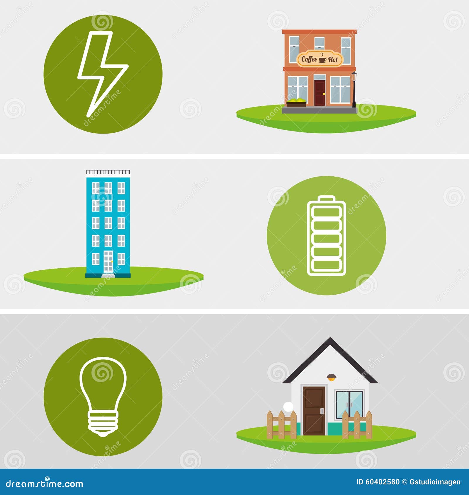 Energy sources stock vector. Illustration of energy, concept - 60402580