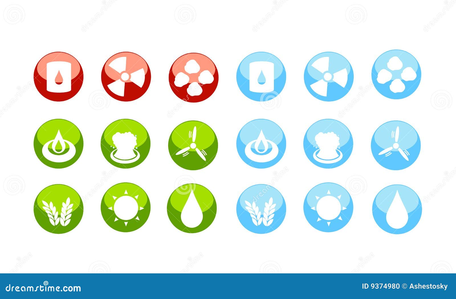 Energy Sources Icon Set by Danger Stock Vector - Illustration of ...