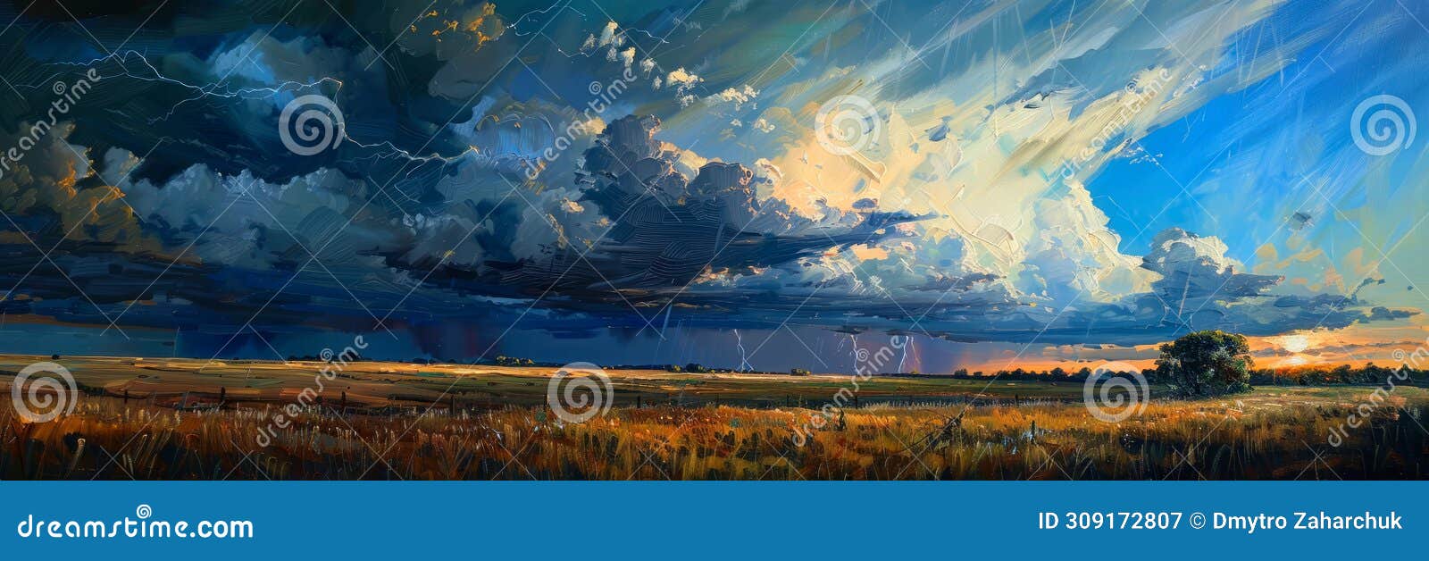 Energy of Spring Storms with Dramatic Rolling Clouds, Lightning Strikes ...