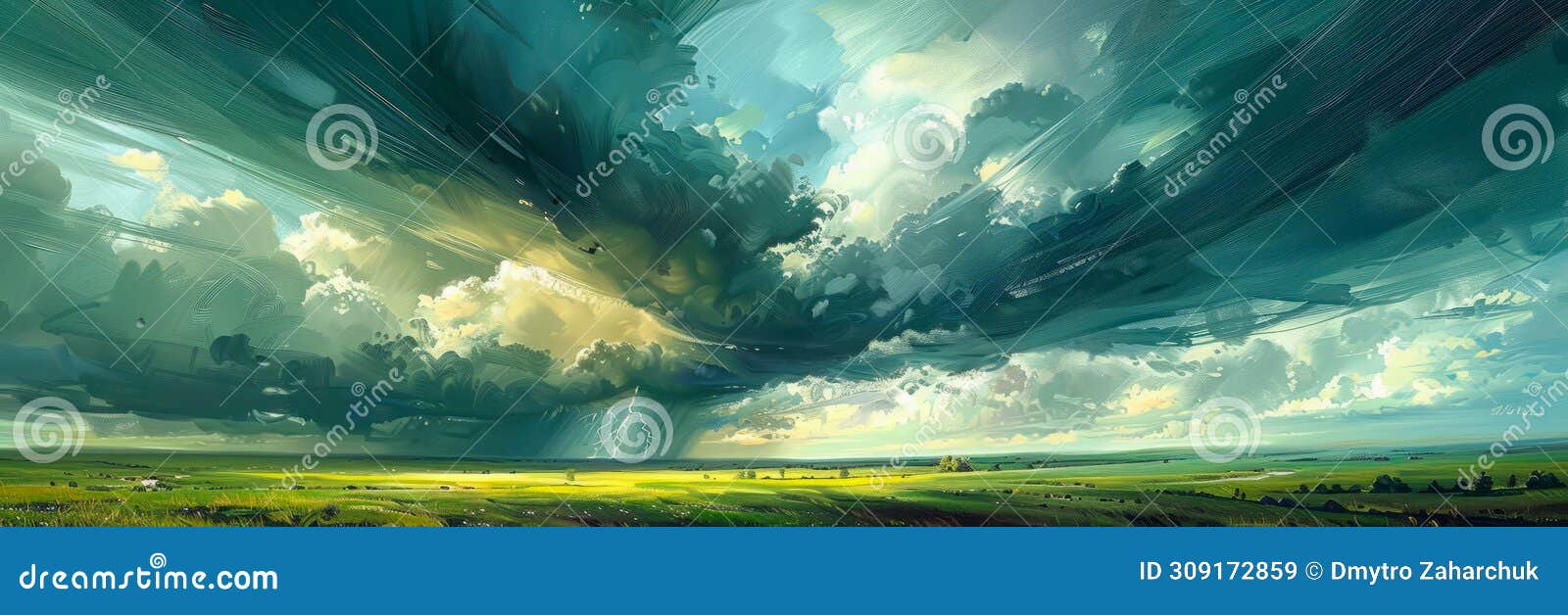 Energy of Spring Storms with Dramatic Rolling Clouds, Lightning Strikes ...