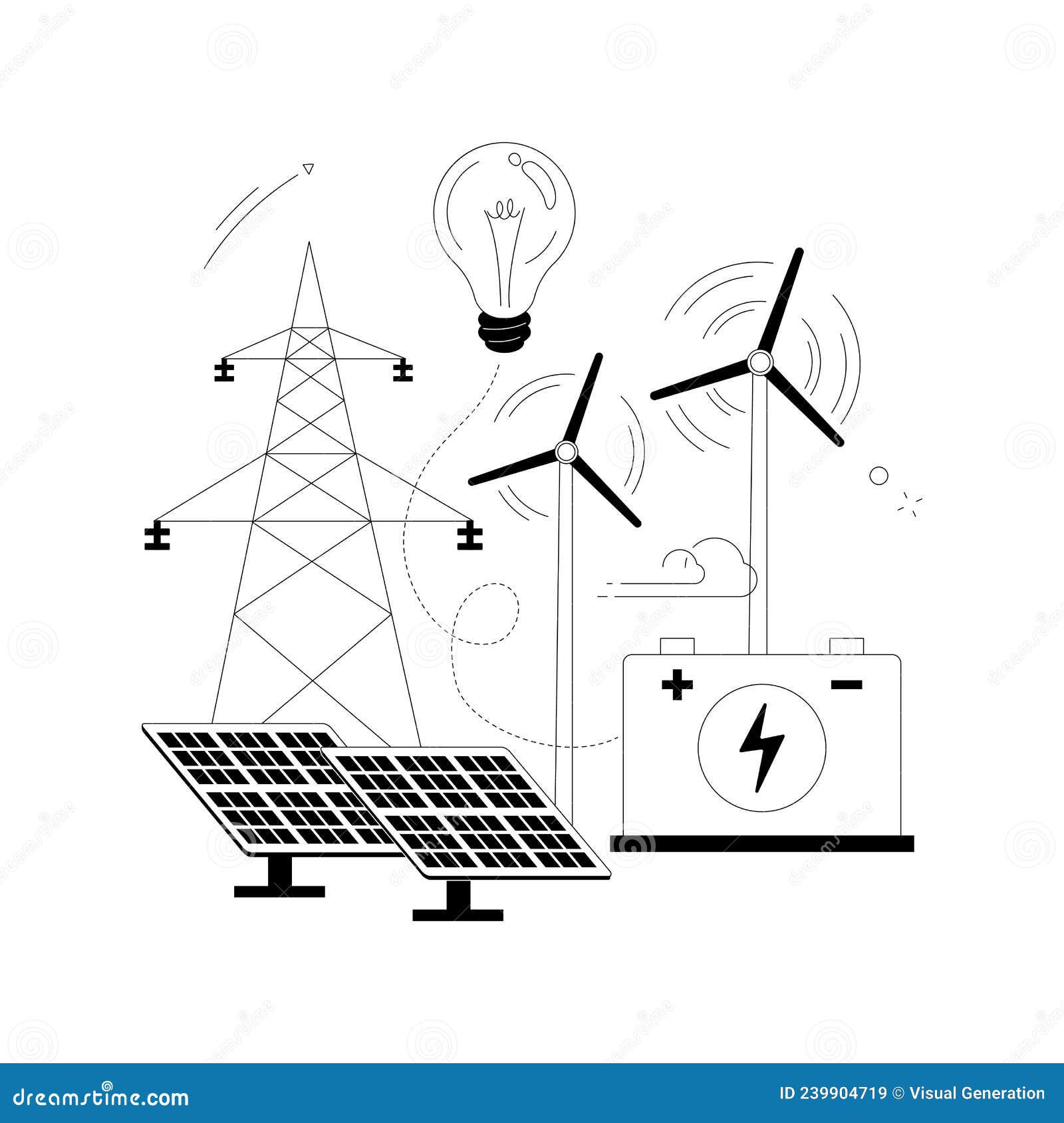 Energy Storage Abstract Concept Vector Illustration. Stock Vector ...