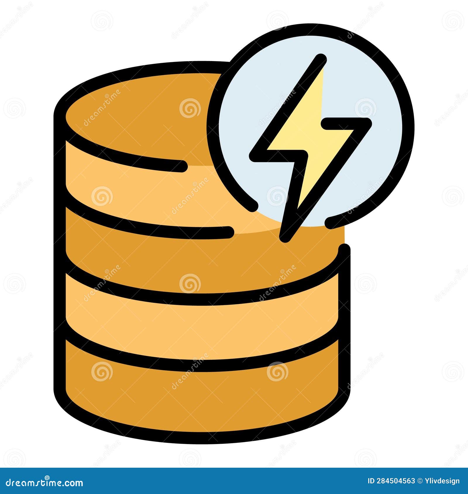 Energy Storage Icon Vector Flat Stock Illustration - Illustration of ...