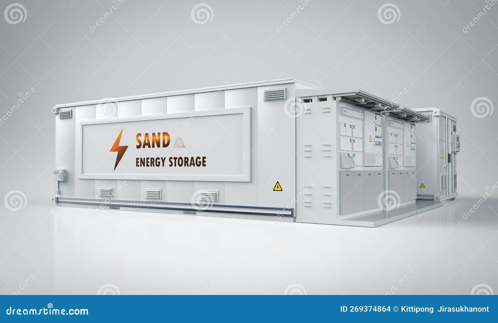 Energy Storage System or Battery Container Unit with Sand Power Stock ...