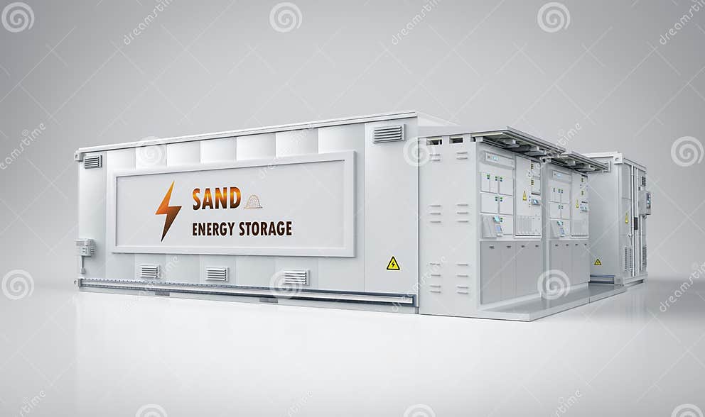 Energy Storage System or Battery Container Unit with Sand Power Stock ...