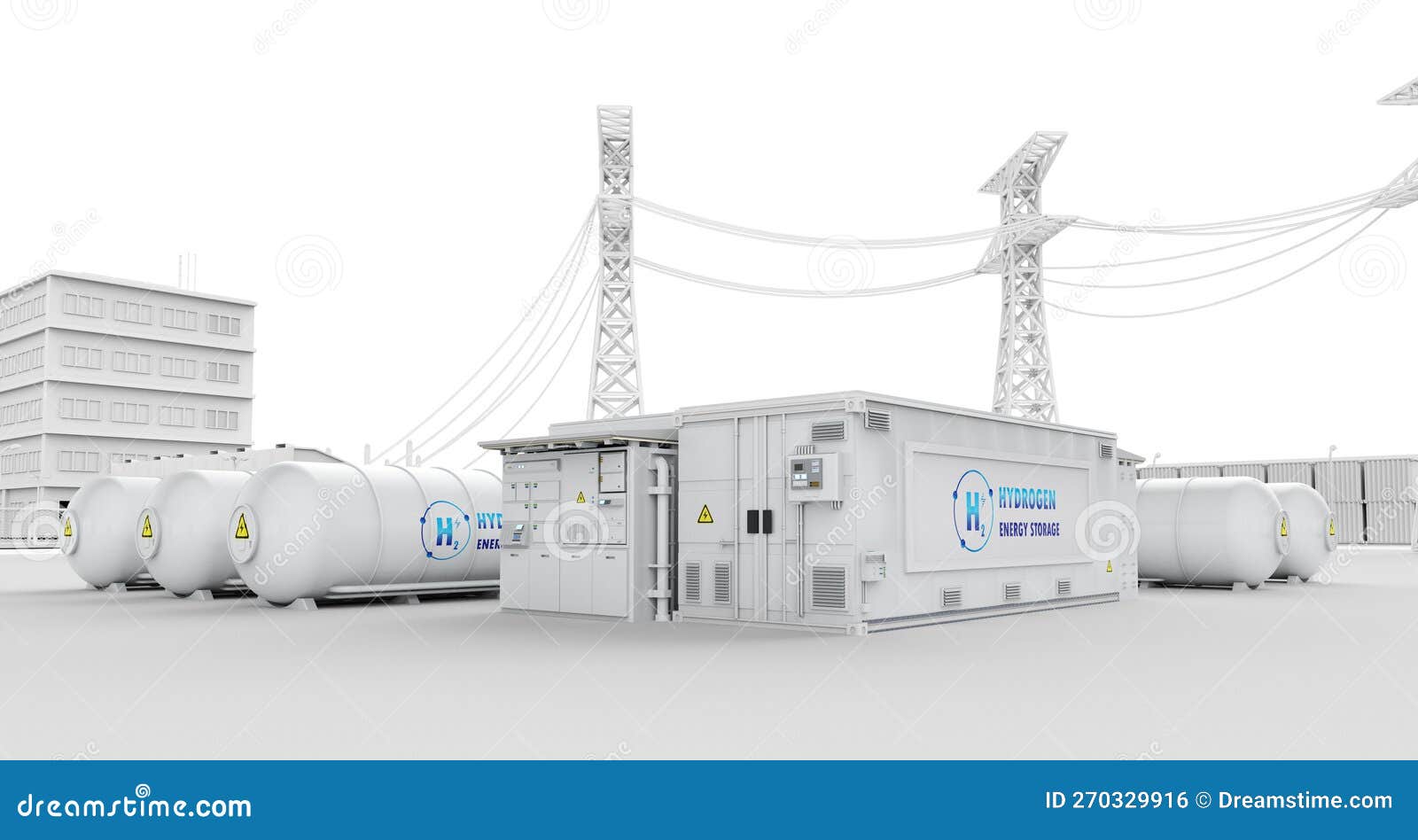 Energy Storage System or Battery Container Unit with White Industry ...